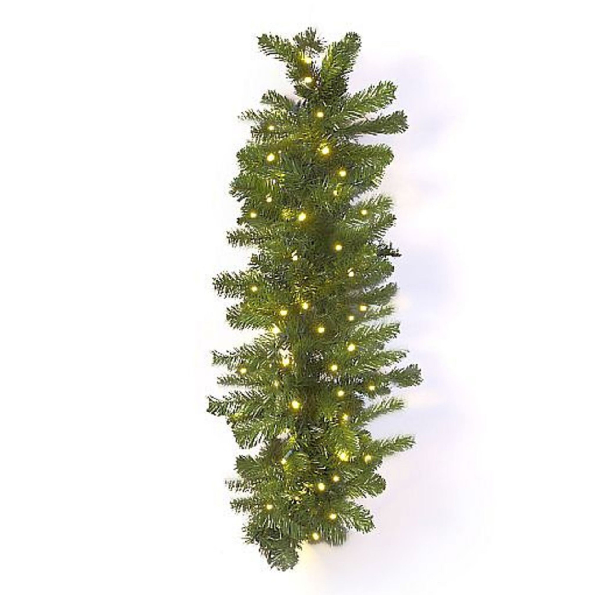 9' Pre-Lit LED Lighted Garland, Warm White Lights | Christmas Central