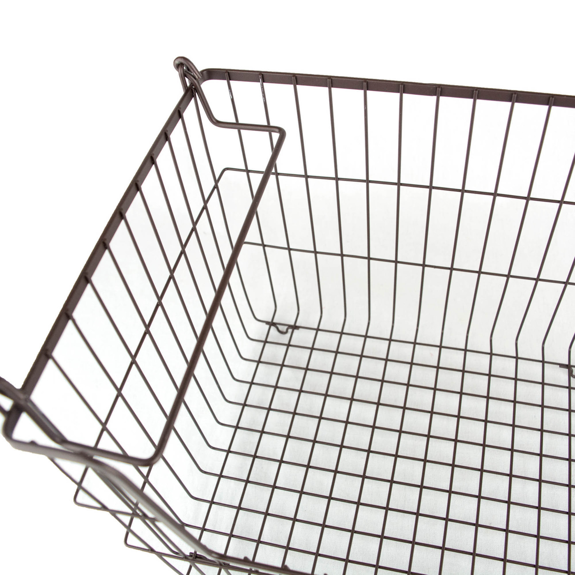 13" Bronze Contemporary Large Rectangular Metal Basket | Christmas Central