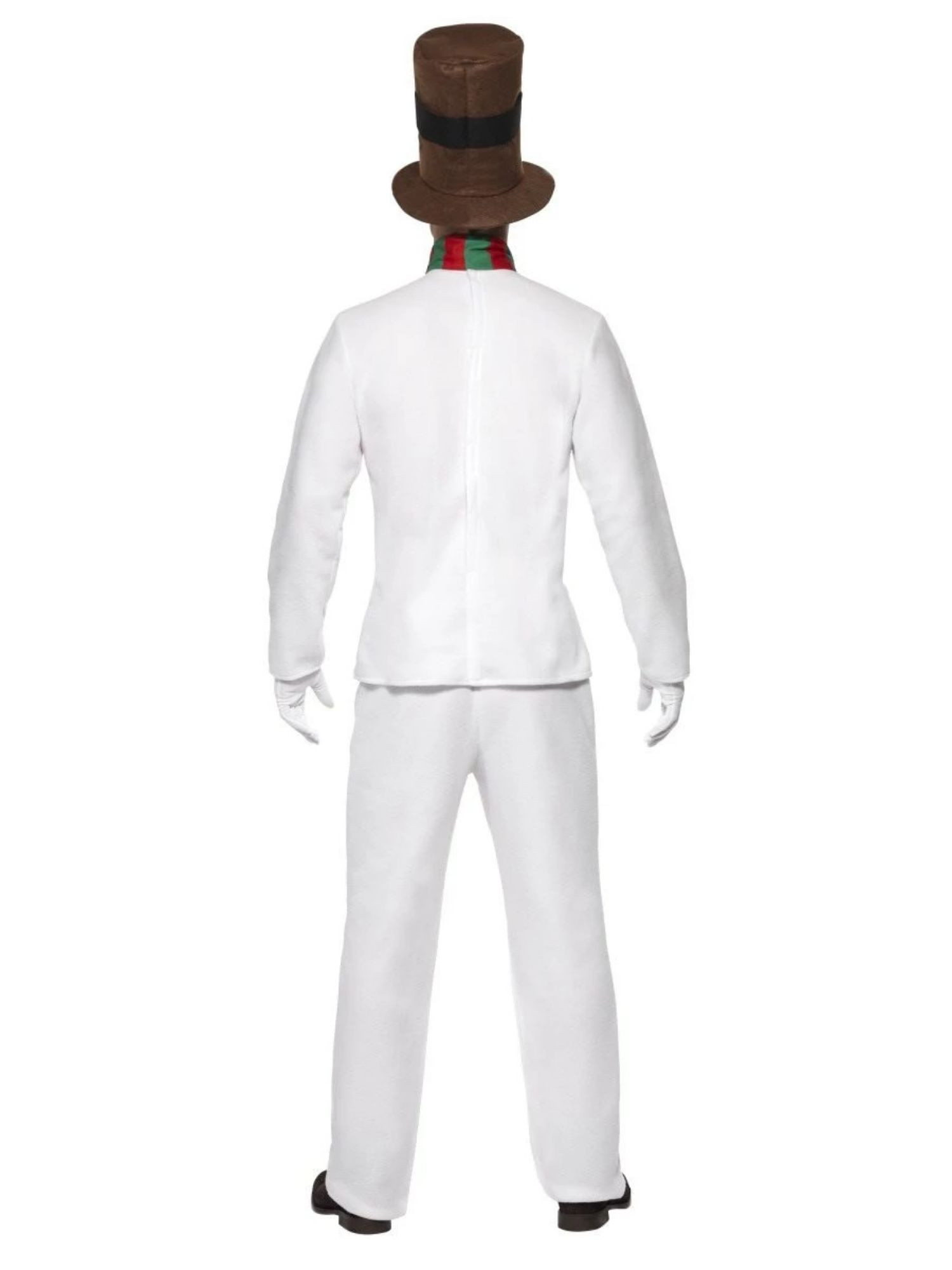 49" White & Brown Mr Snowman Men Adult Christmas Costume - Medium ...