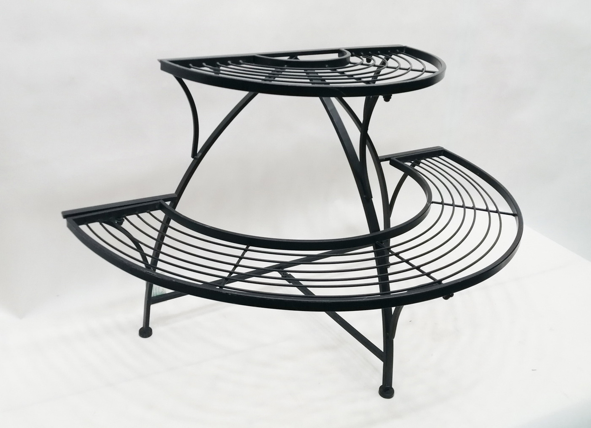 3.25' Solid Semi Circle Outdoor Patio Garden Plant & Display Stand ...