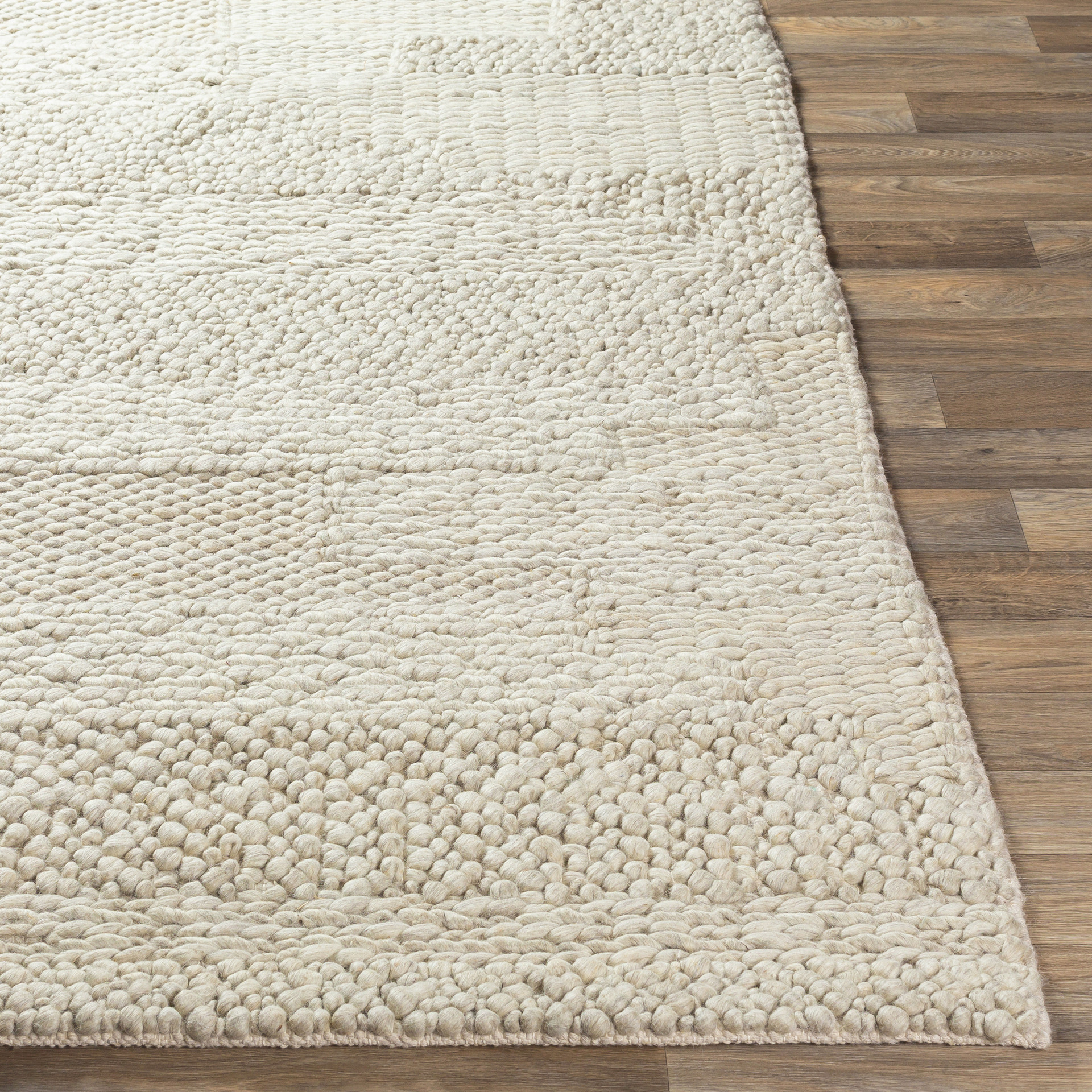 8' x 10' Beige & Cream White Contemporary Style Rectangular Area Throw ...
