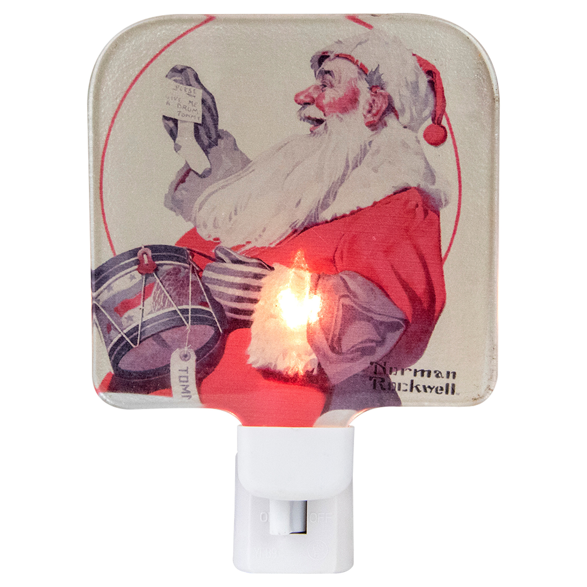 6" Norman Rockwell 'A Drum for Tommy' Glass Christmas Night Light ...