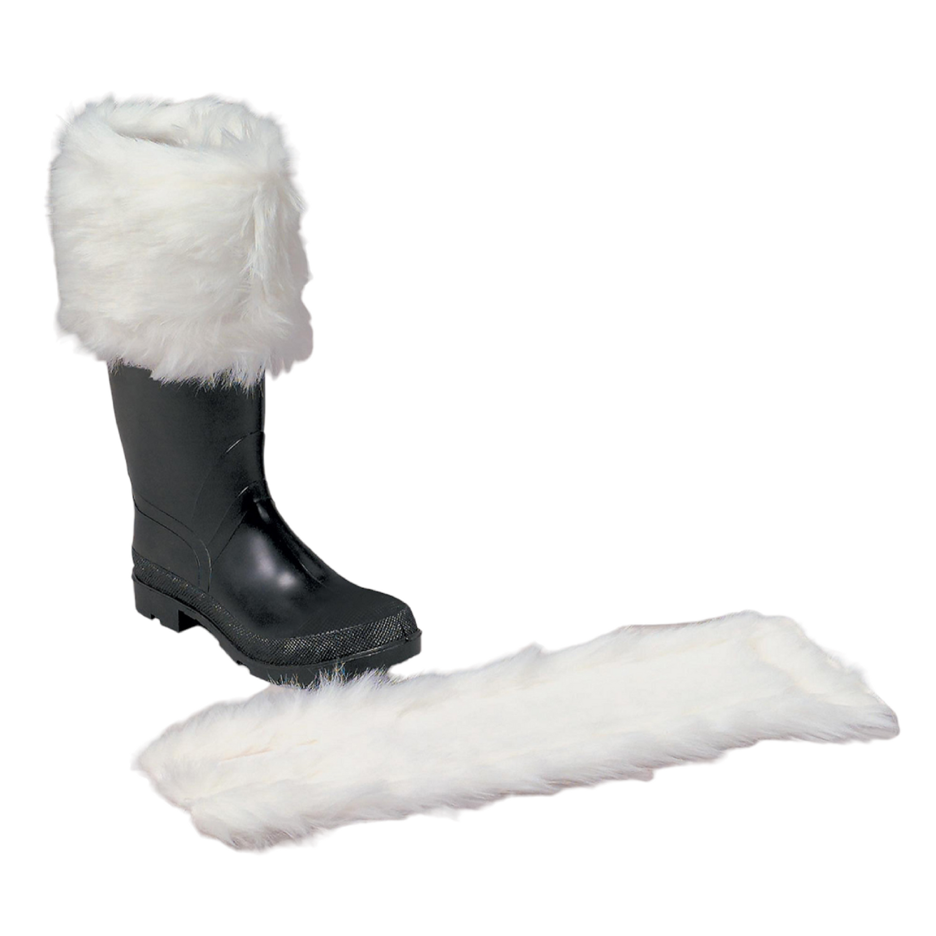 Long Hair Santa Claus Fur Boot Cuff – One Size | Christmas Central