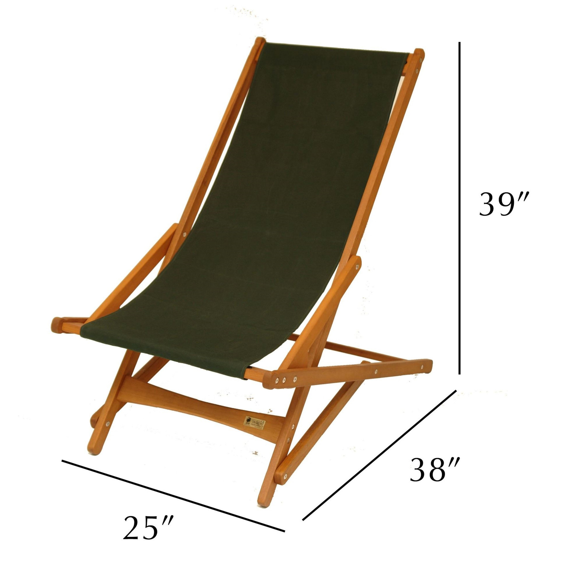 39" Wooden & Green Fabric Outdoor Patio Garden Folding Glider Chair ...