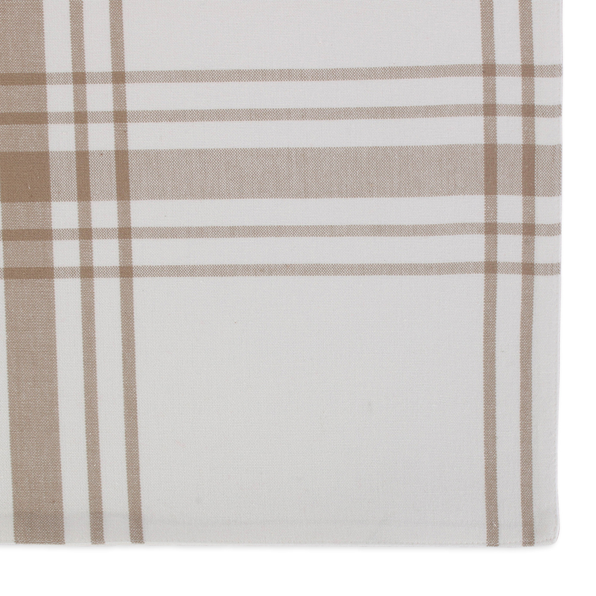 Set of 6 Beige & White Rectangular Farmhouse Placemat, 19" | Christmas ...