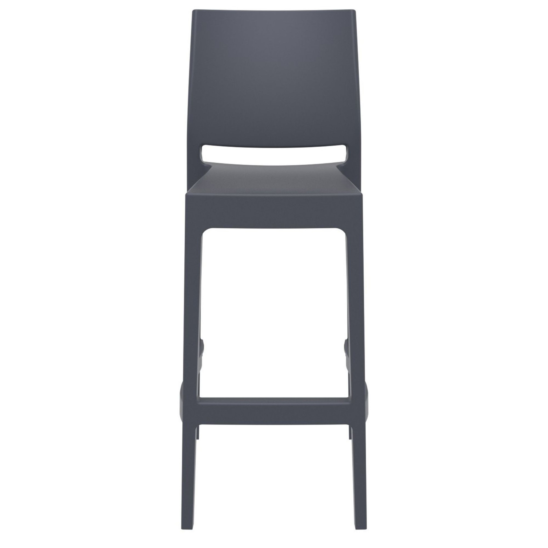 42.5" Gray Solid Patio Bar Stool | Christmas Central