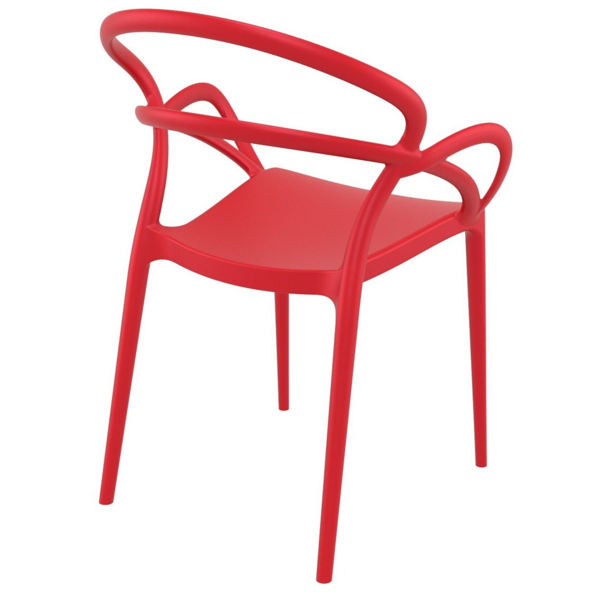 33" Red Outdoor Patio Round Dining Arm Chair | Christmas Central