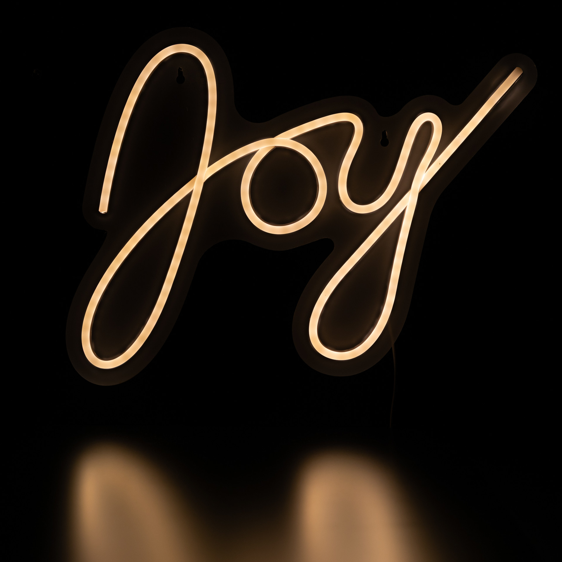 12" White LED Lighted "Joy" Neon Style Christmas Sign | Christmas Central