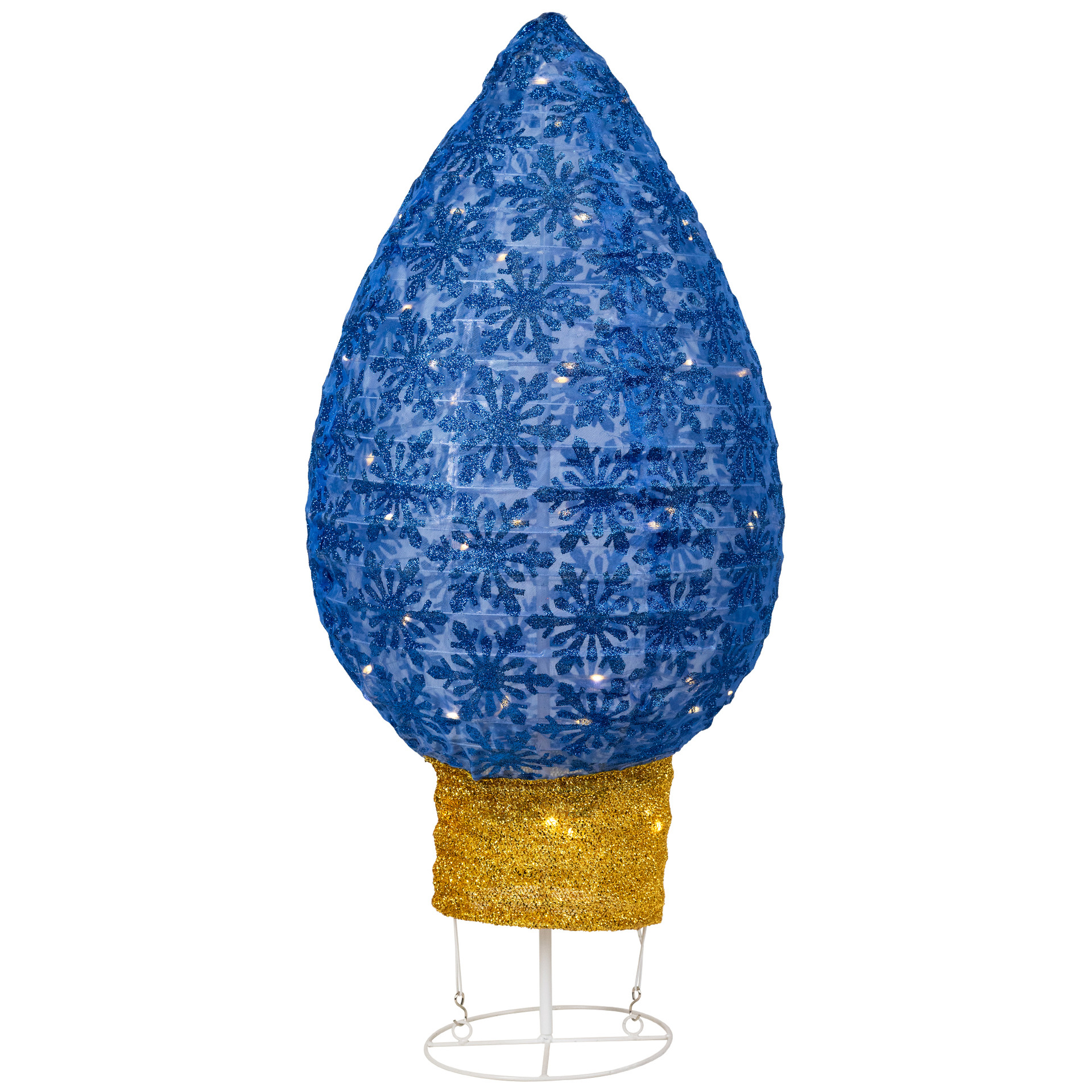 32" Blue LED Lighted Retro Light Bulb Outdoor Christmas Decoration ...