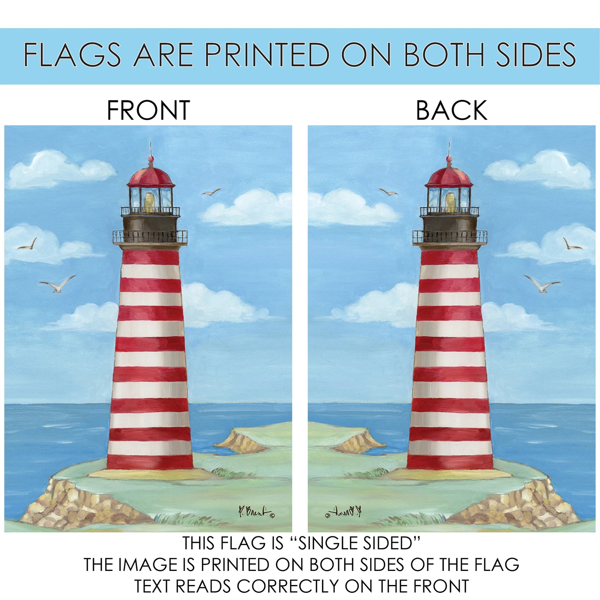 West Quoddy Head Lighthouse Outdoor House Flag 40" x 28" | Christmas ...