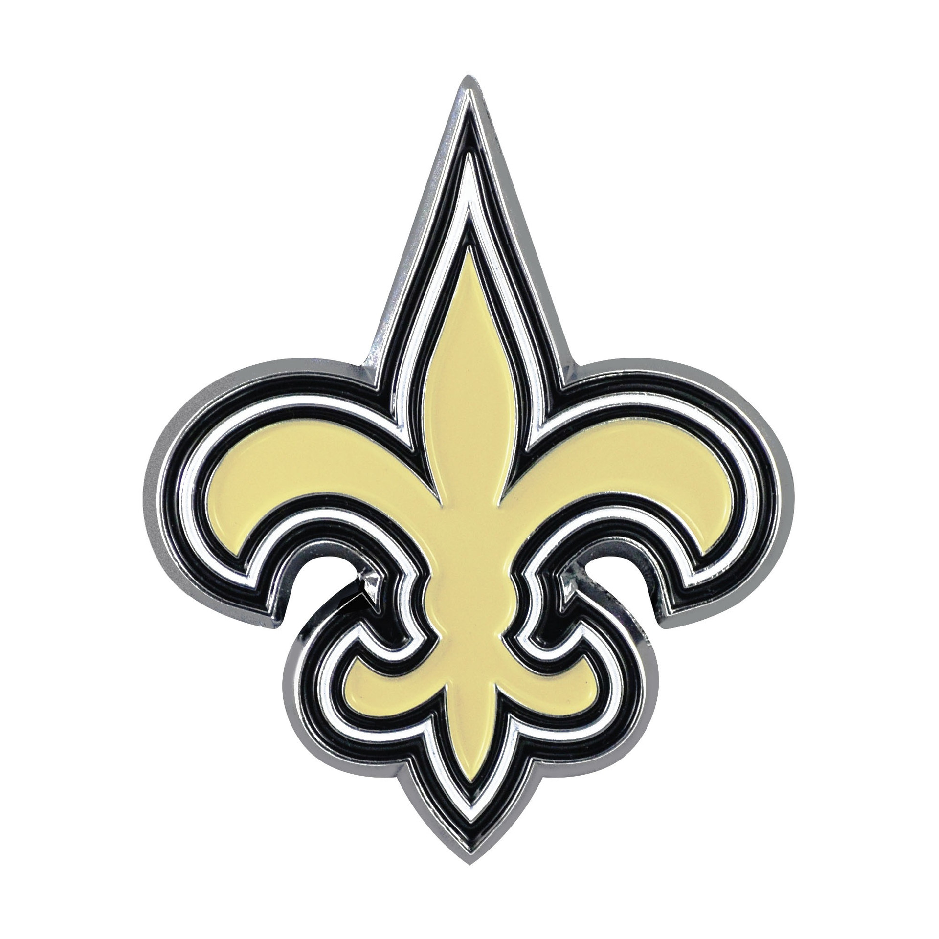 3" NFL New Orleans Saints 3D Gold Metal Emblem Exterior Auto Accessory ...