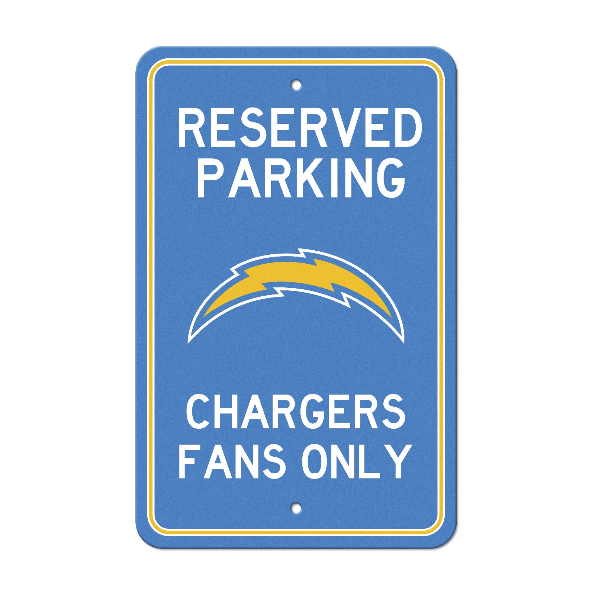 18" NFL Los Angeles Chargers 'Reserved Parking' Wall Sign | Christmas ...