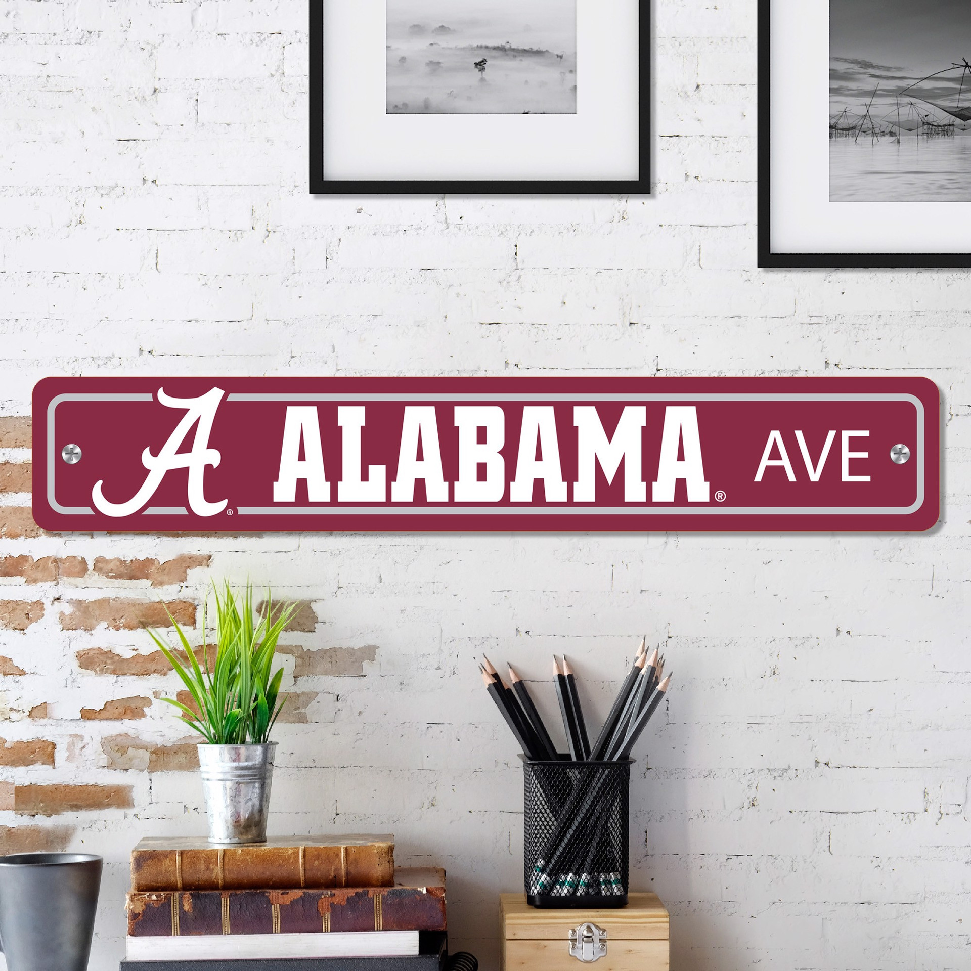 23.5" NCAA Alabama Crimson Tide "Ave" Wall Sign | Christmas Central