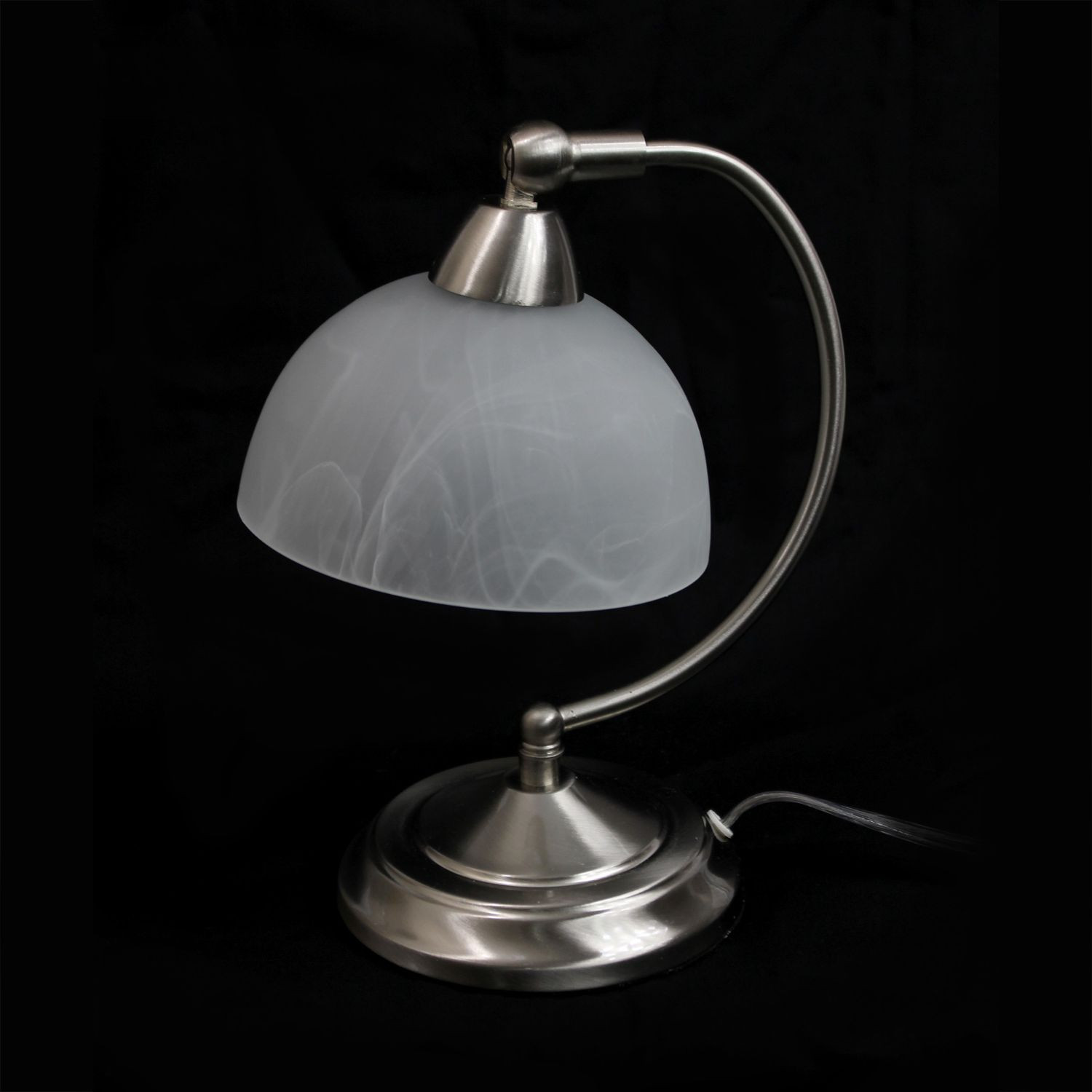 Mini Bankers Desk Lamp with Touch Dimmer Control Base - 13" - Silver ...