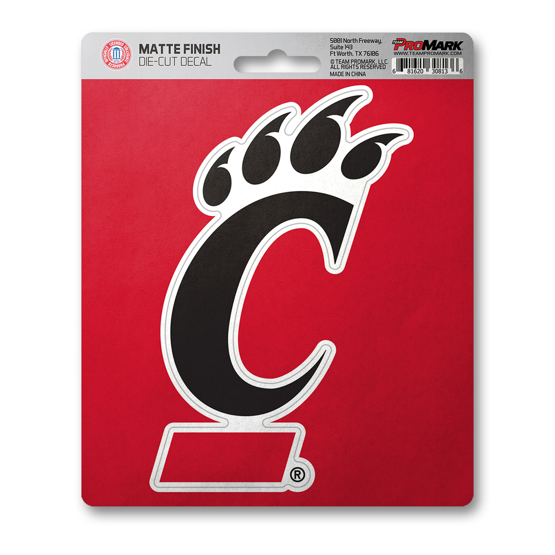 6.25" NCAA University of Cincinnati Bearcats Matte Automotive Decal ...