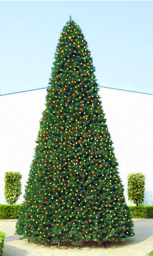 24' Pre-Lit Giant Everest Fir Commercial Christmas Tower Tree ...