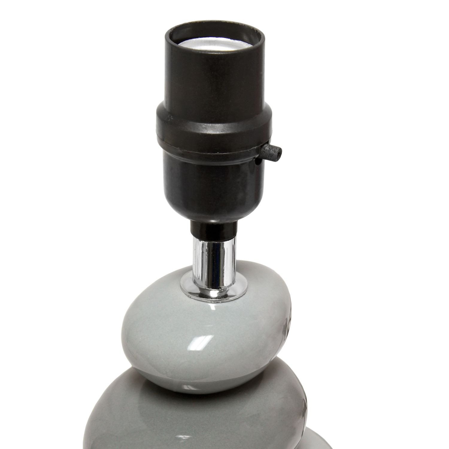 14" Gray Stone Table Lamp with Shade | Christmas Central
