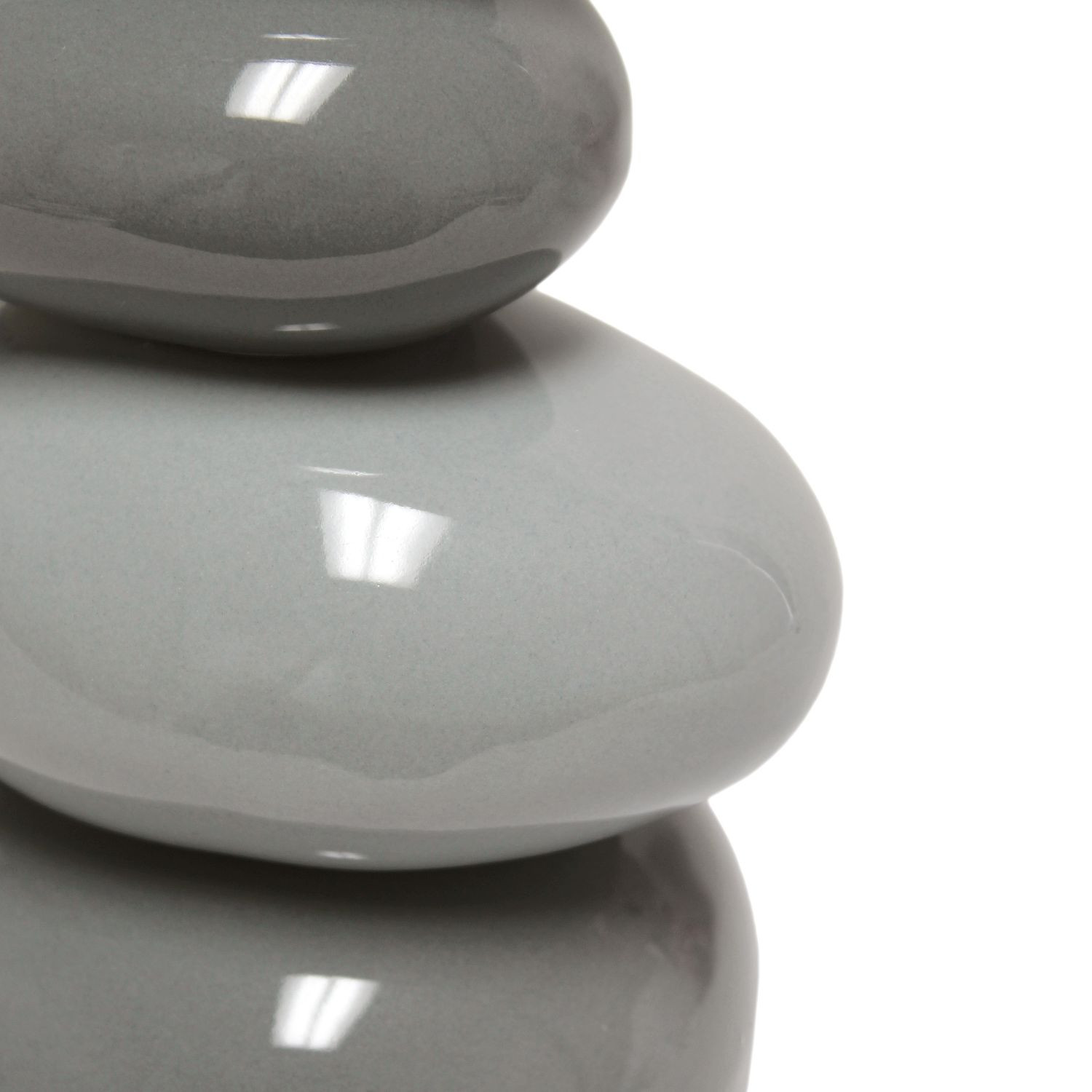 14" Gray Stone Table Lamp with Shade | Christmas Central
