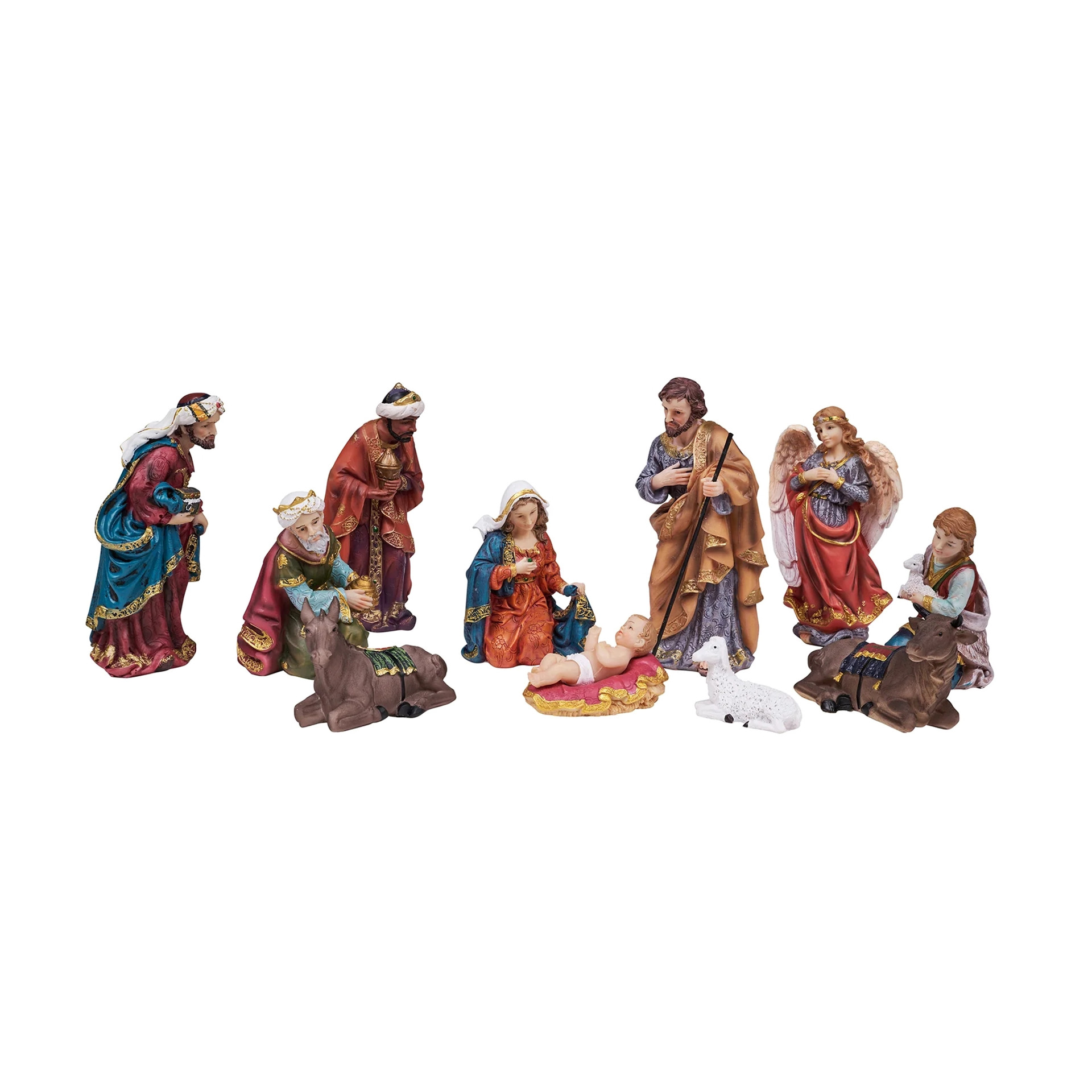 11-piece Religious Christmas Nativity & Three Wise Men Figurine Set 20 ...