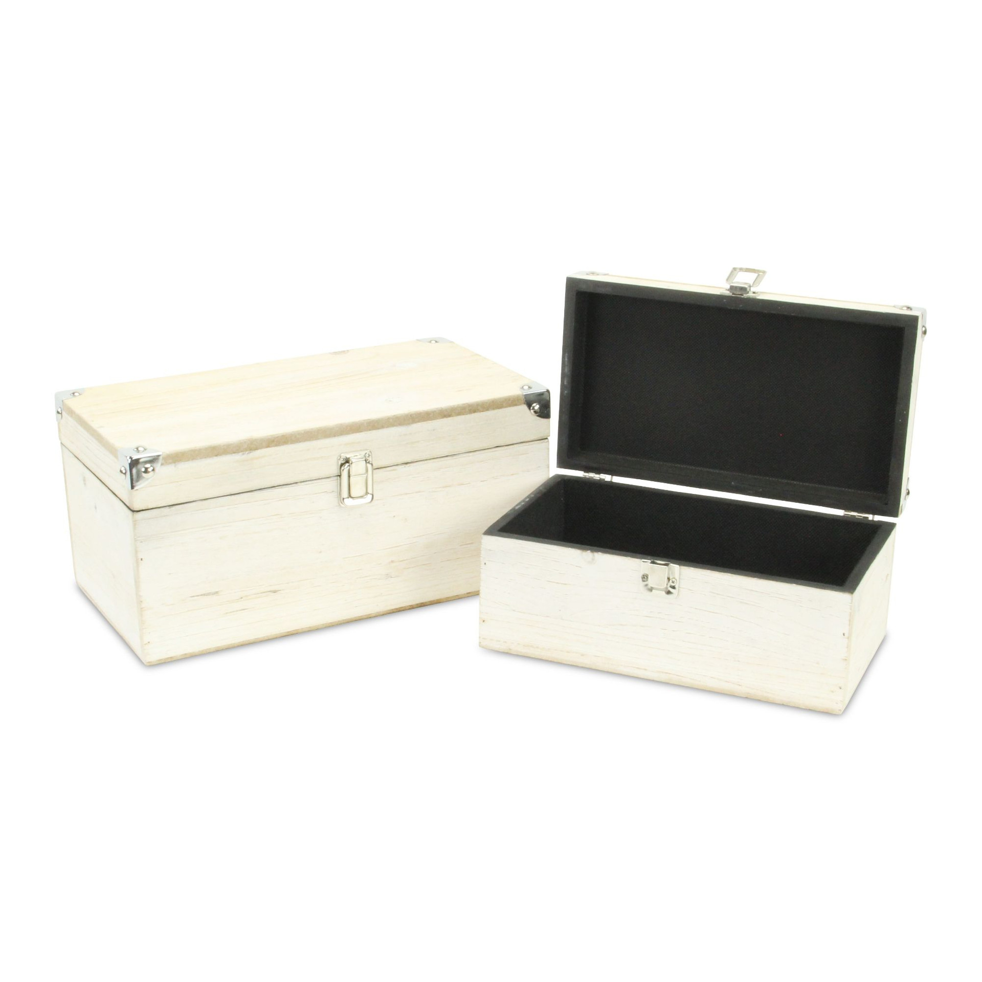 Set of 2 White Solid Rectangular Storage Boxes 12" | Christmas Central
