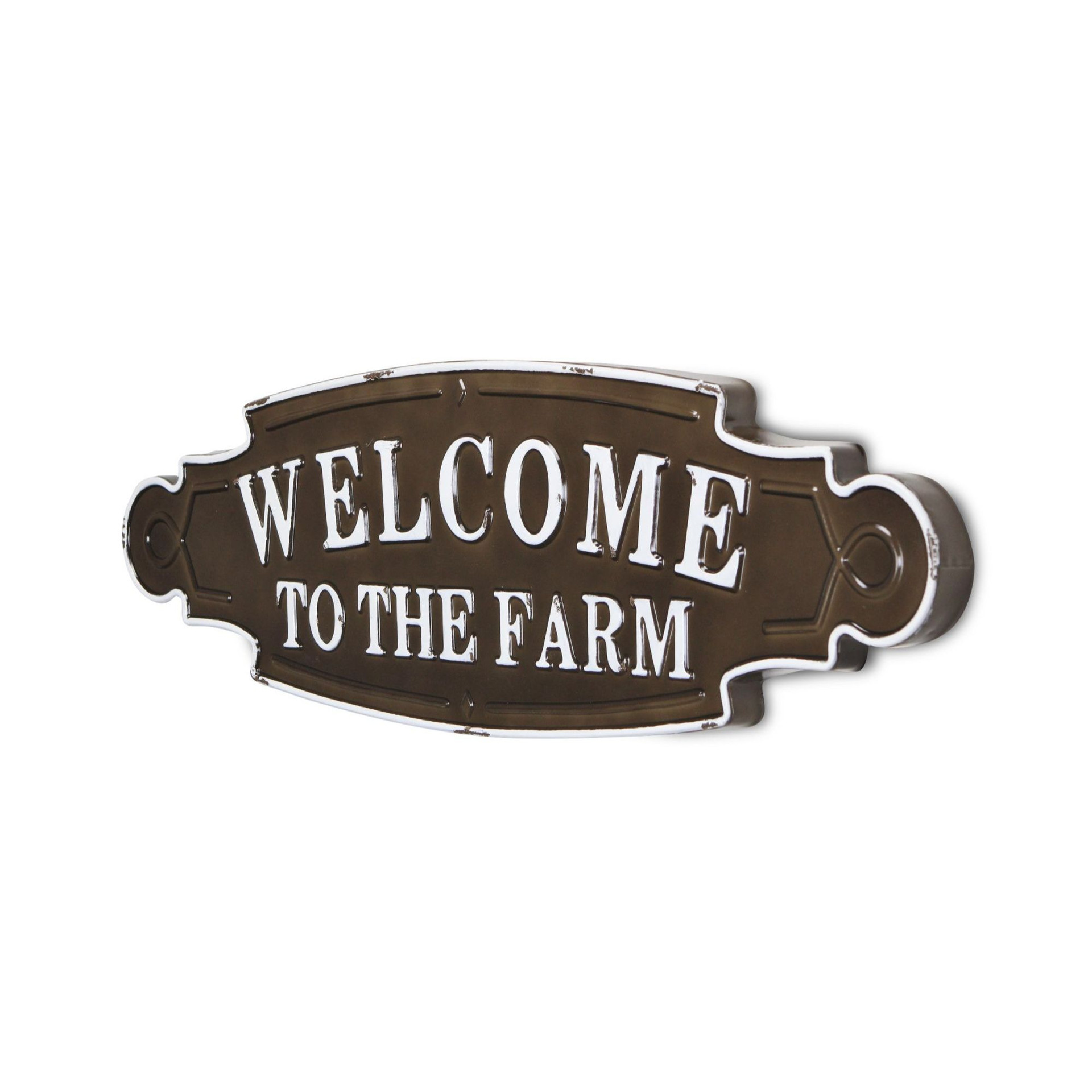 36" Lacquered Welcome to the Farm Wall Sign | Christmas Central