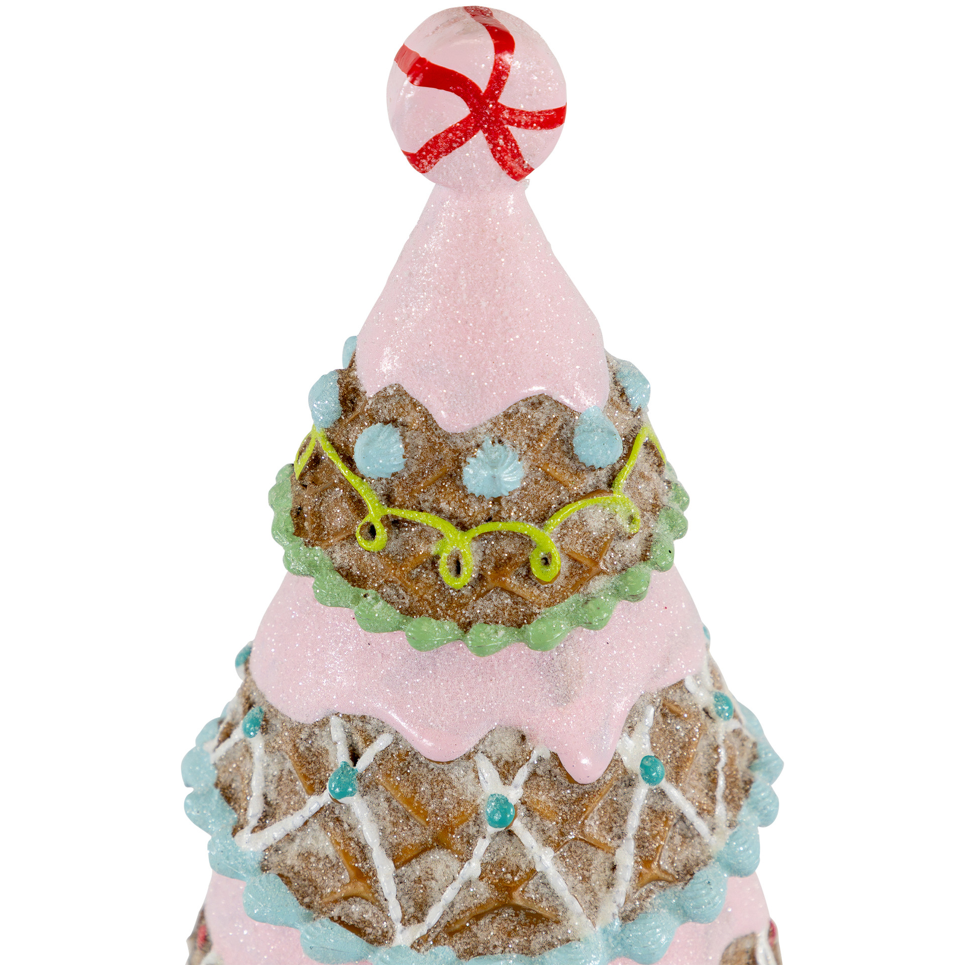 Frosted Waffle Cone Christmas Cupcake Tree - 10.25" | Christmas Central