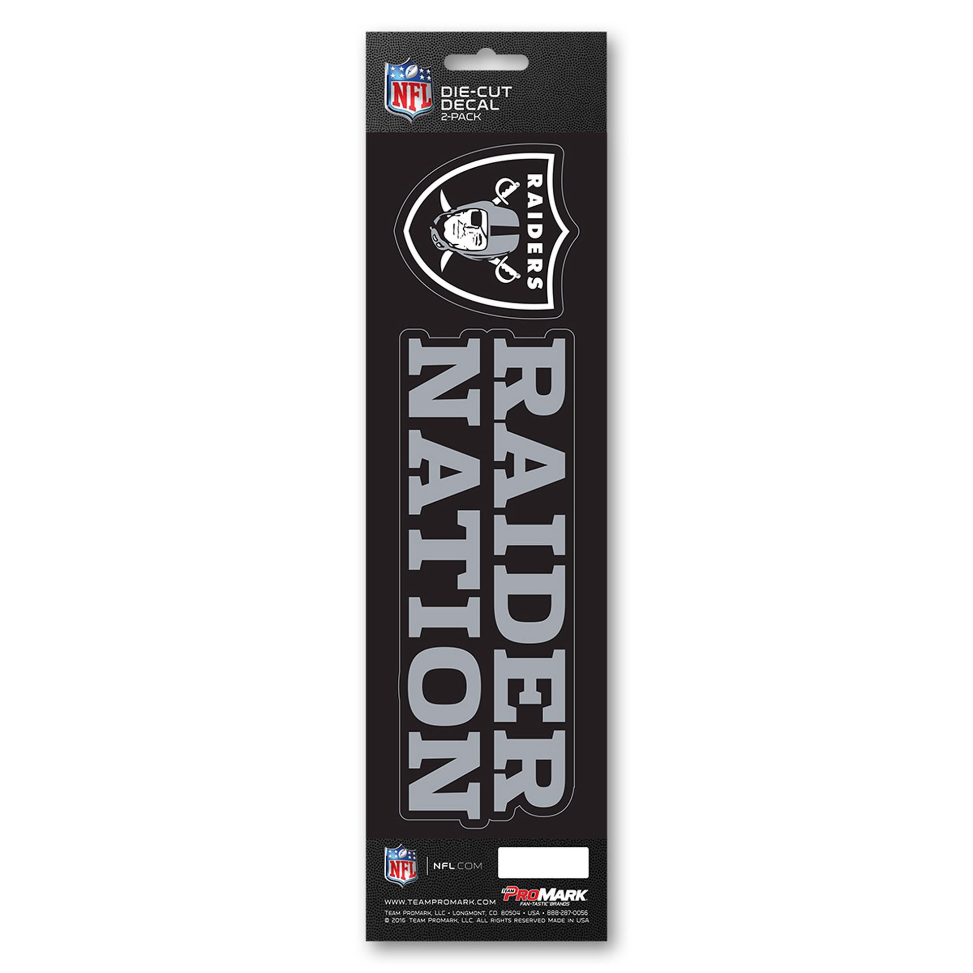 2ct NFL Las Vegas Raiders Team Slogan Automotive Decal Stickers 6.25 ...
