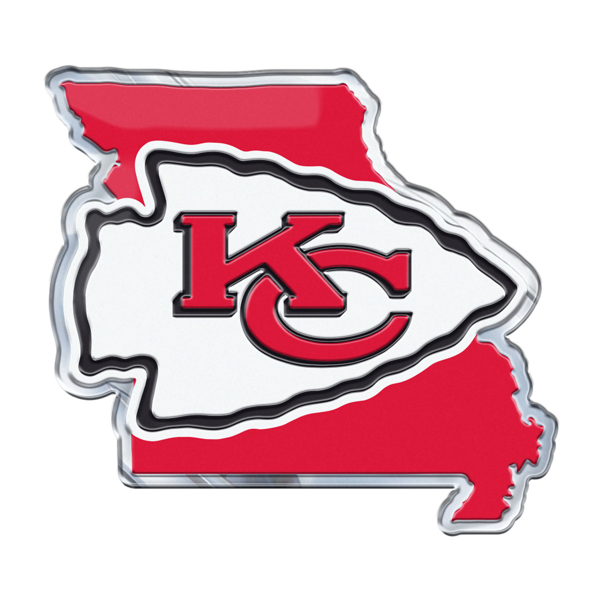 3.25" NFL Kansas City Chiefs Automotive Embossed State Emblem ...