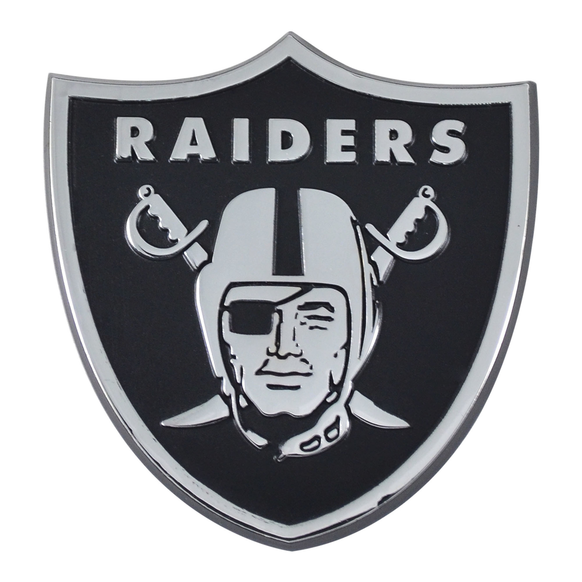 3" NFL Las Vegas Raiders Chrome Emblem Exterior Auto Accessory ...