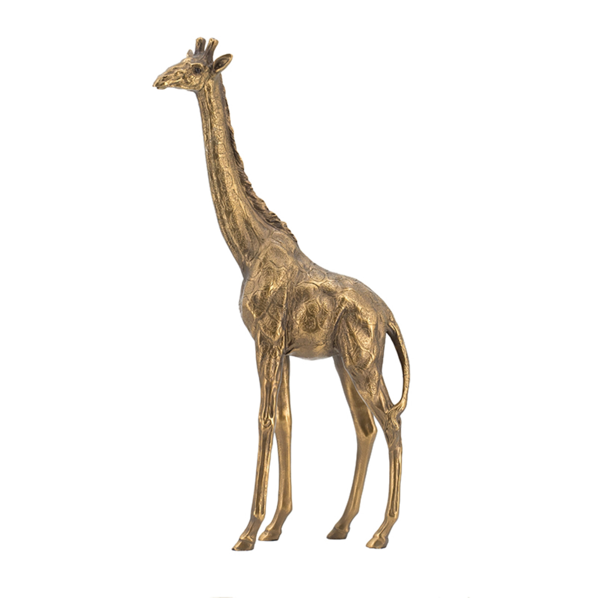 Large Giraffe Statue - 16" - Gold | Christmas Central