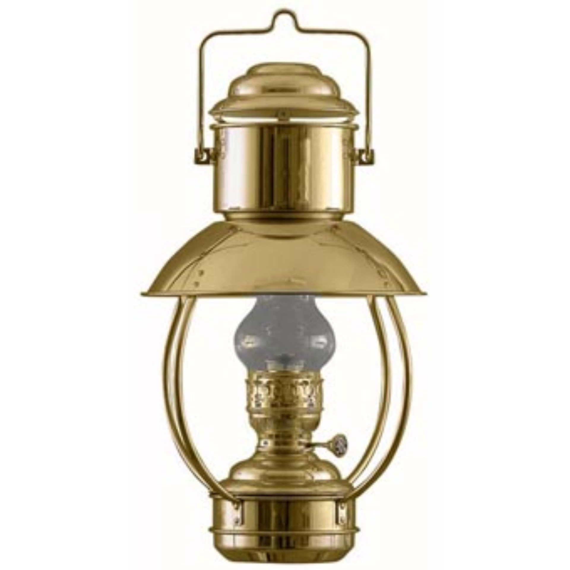 18" Gold & Clear Traditional Oil Trawler Lamp | Christmas Central