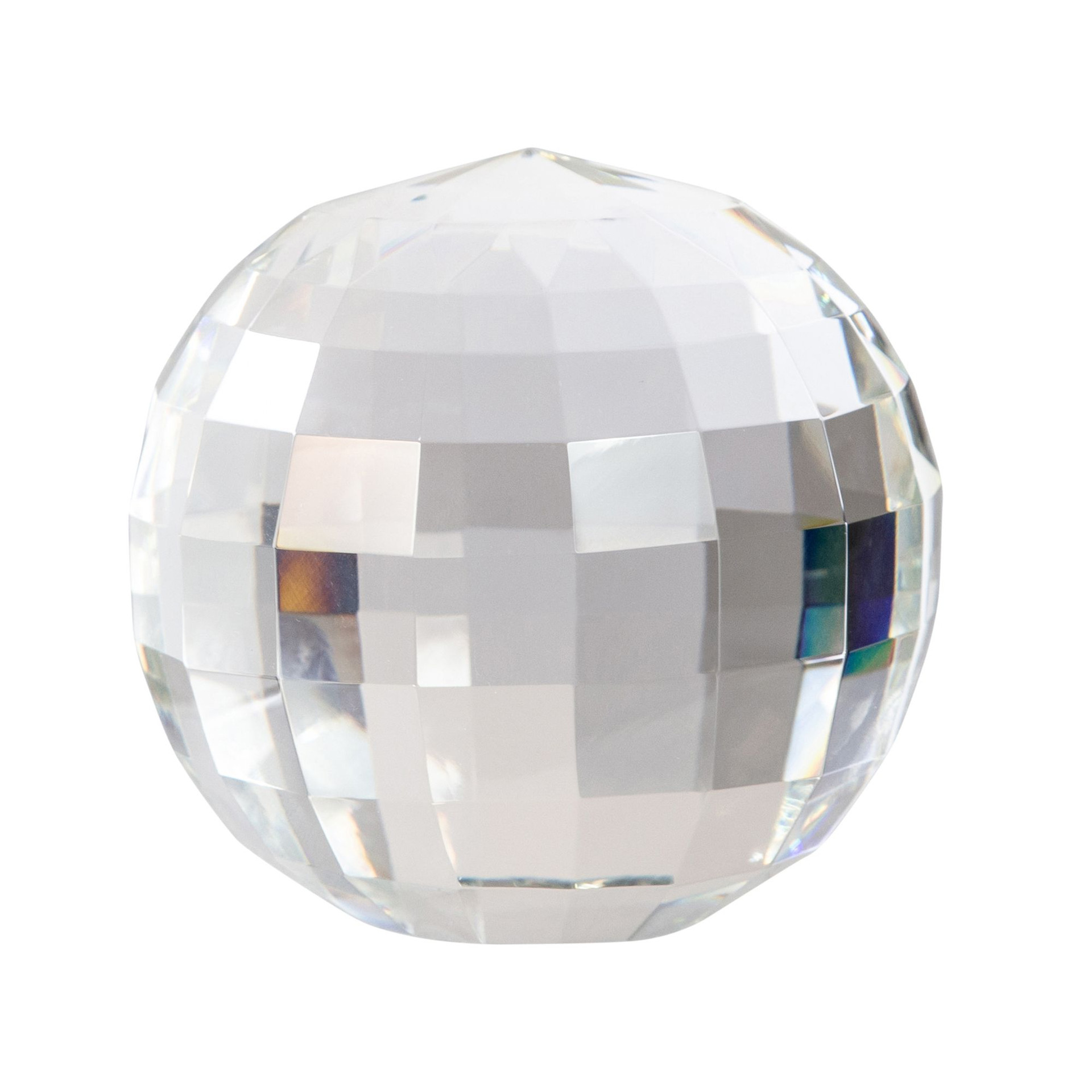 Glass Crystal Spherical Orb Tabletop Decoration - 5" | Christmas Central