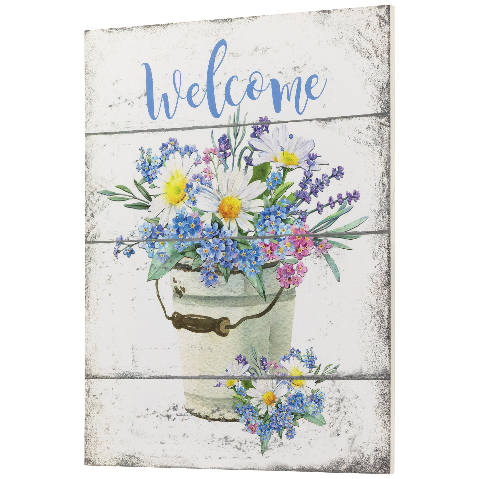 Spring Floral "Welcome" Wall Sign - 16" | Christmas Central