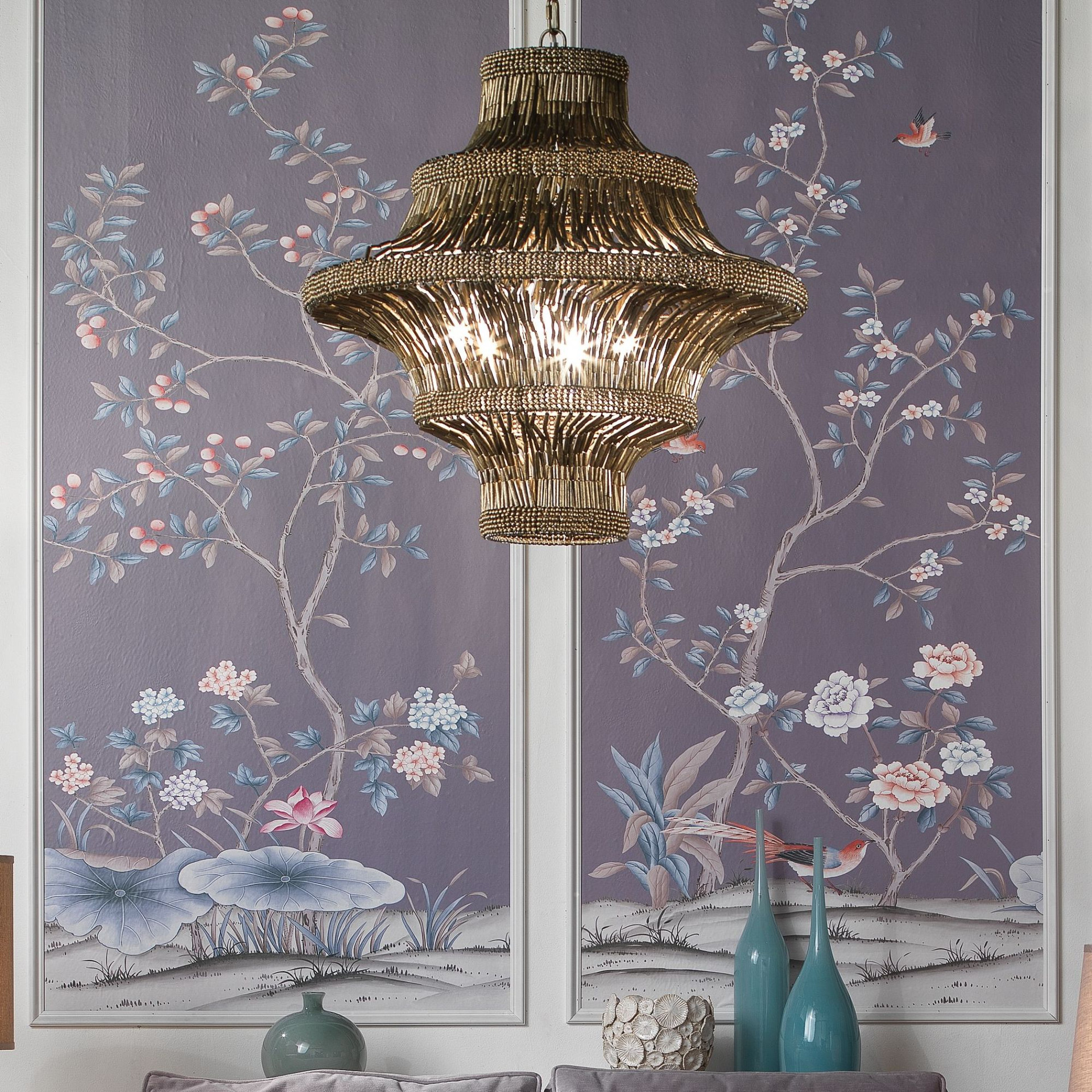 Set of 3 Periwinkle Blue Glass Pixie Decorative Vases 21.75 ...