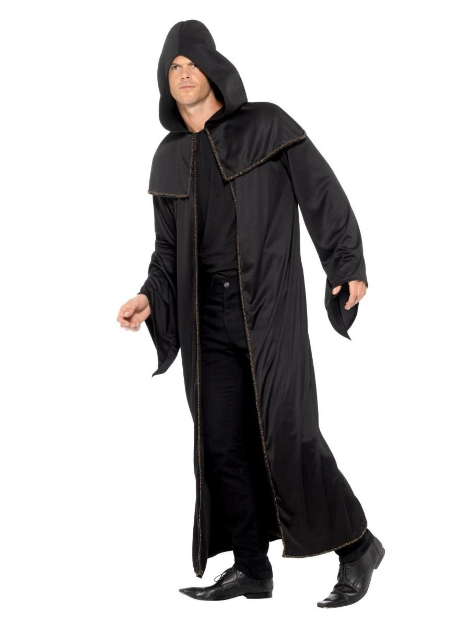 47.5" Black Wizard Cloak Unisex Adult Halloween Costume - One Size ...