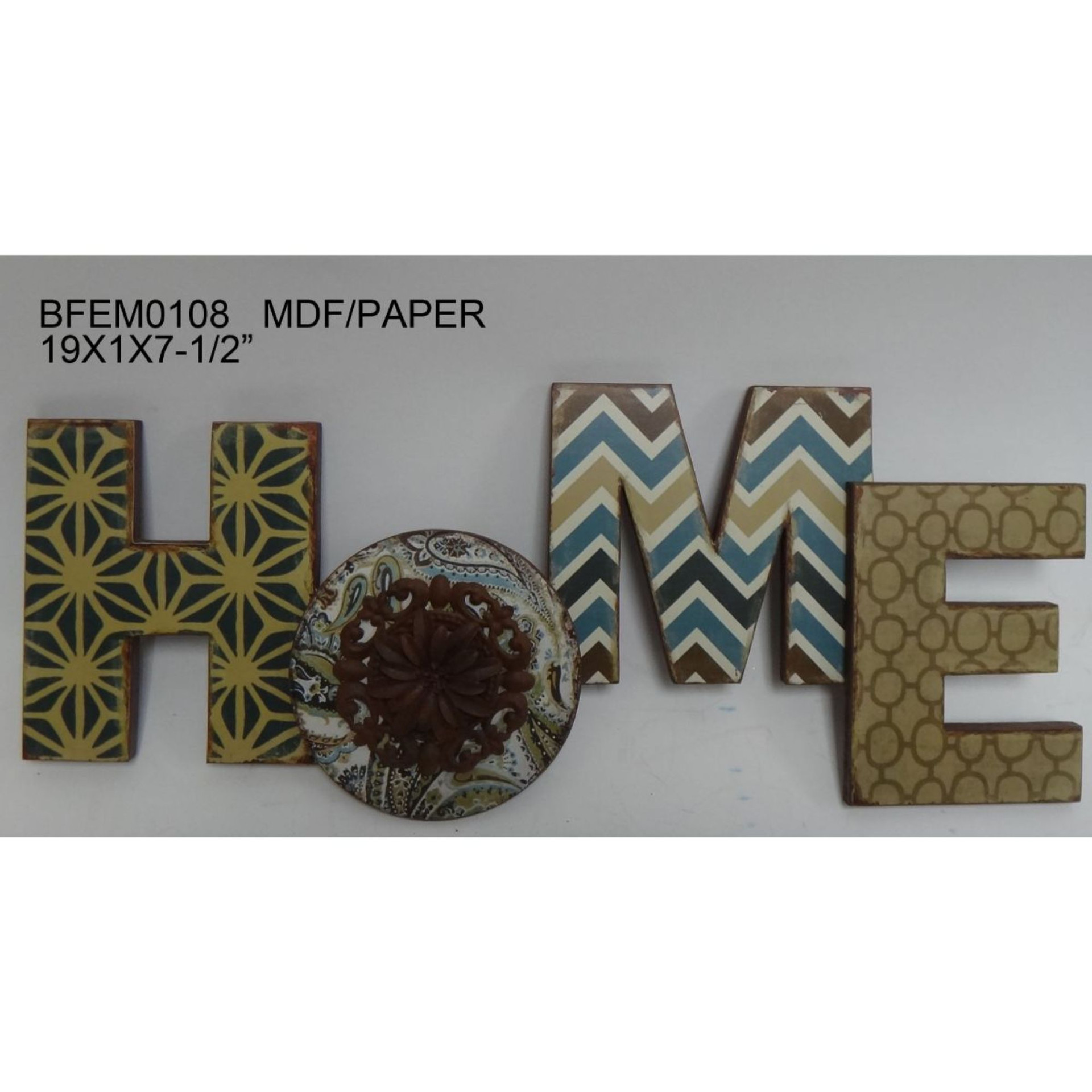 19" Brown & Yellow Contemporary Wall Plaque | Christmas Central