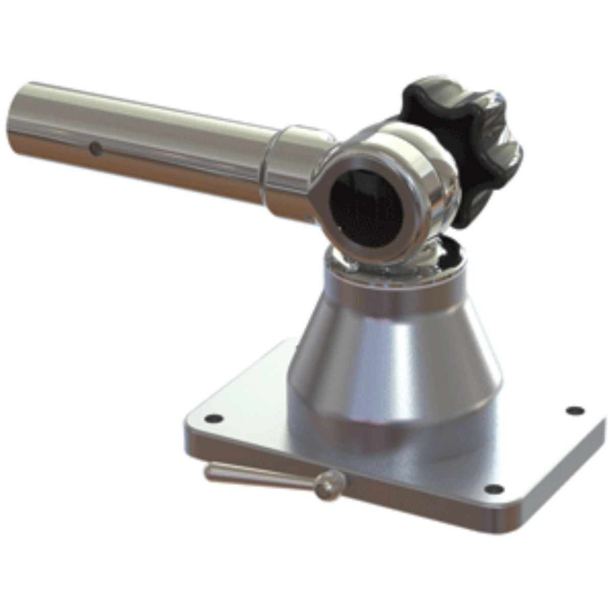 11" Silver & Black Contemporary Outdoor Grand Slam Center Rigger ...