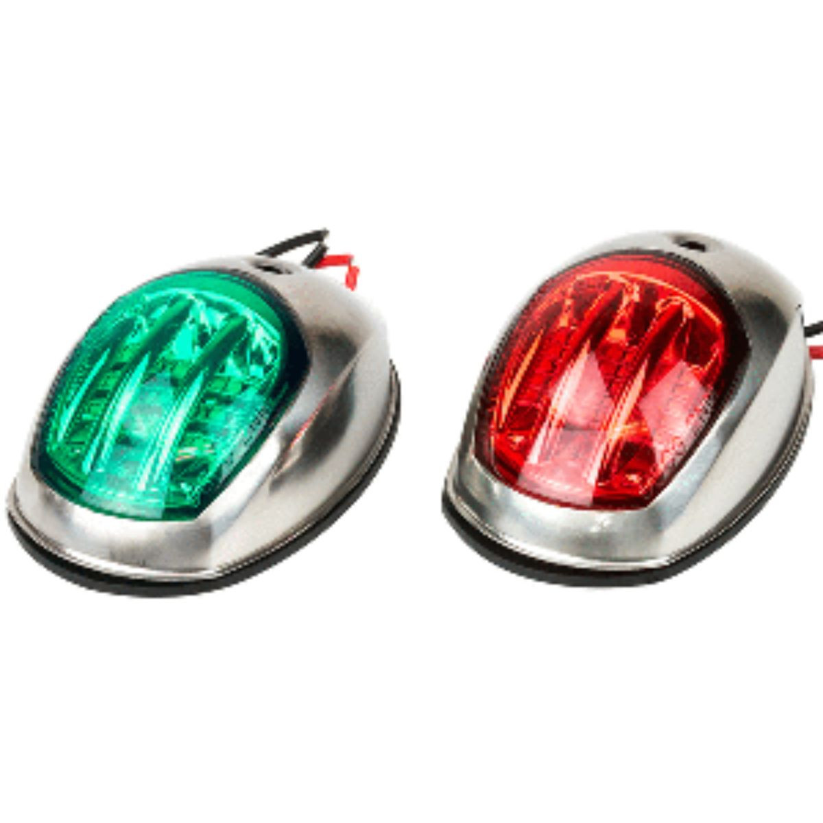 8" Red & Green LED Side Mount Navigation Lights Port | Christmas Central