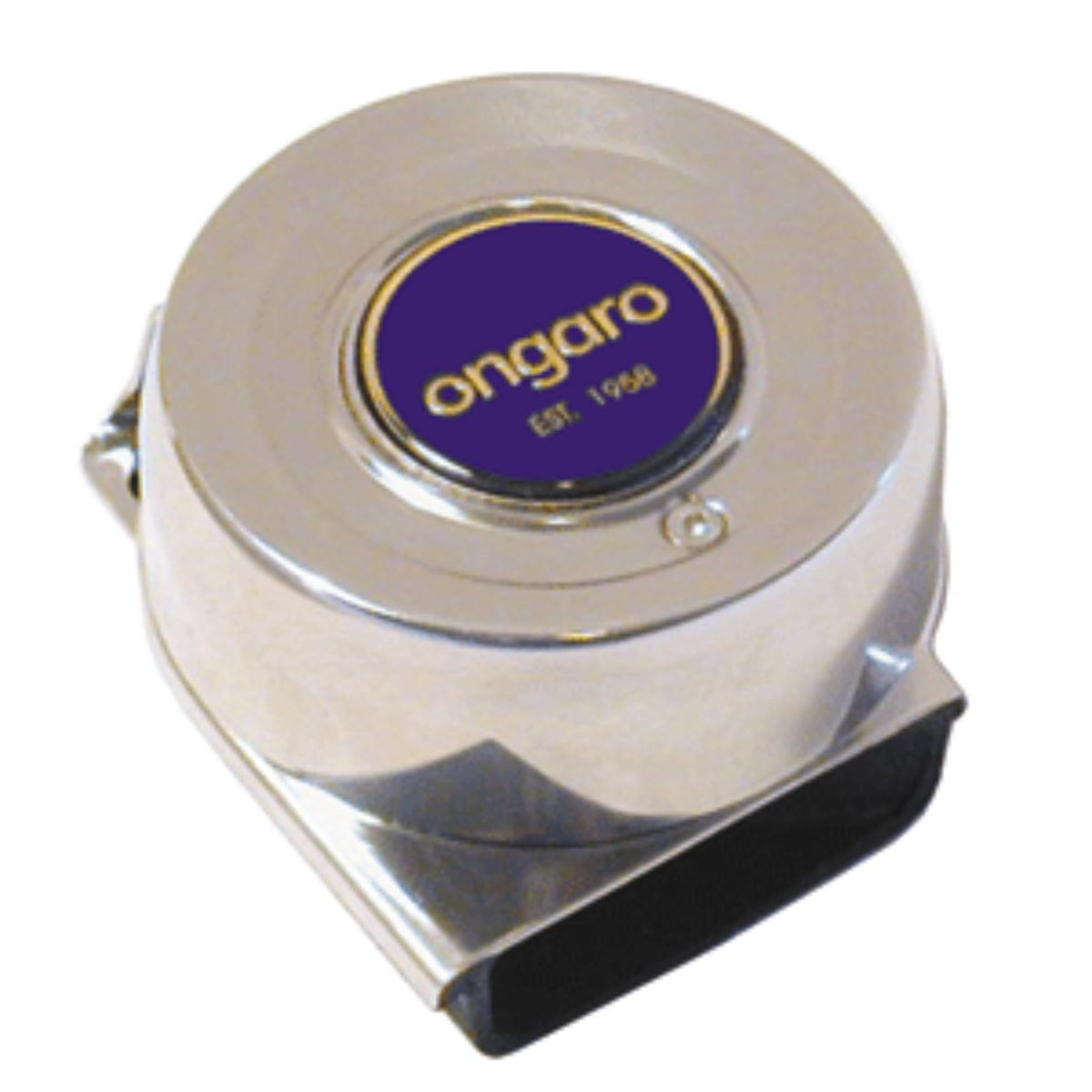 7" Silver & Blue Solid Mini Compact Single Horn | Christmas Central