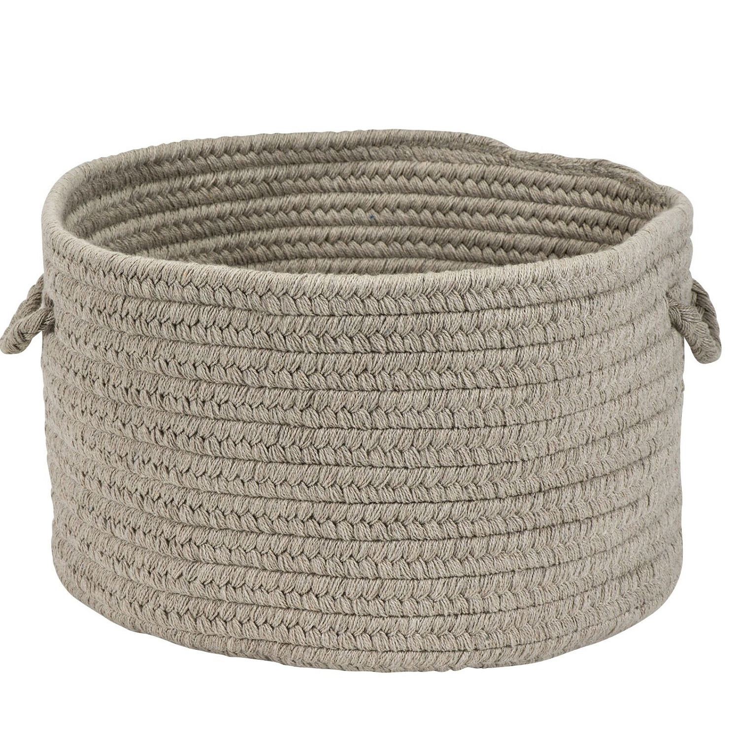 13" Ash Gray Handmade Braided Basket | Christmas Central