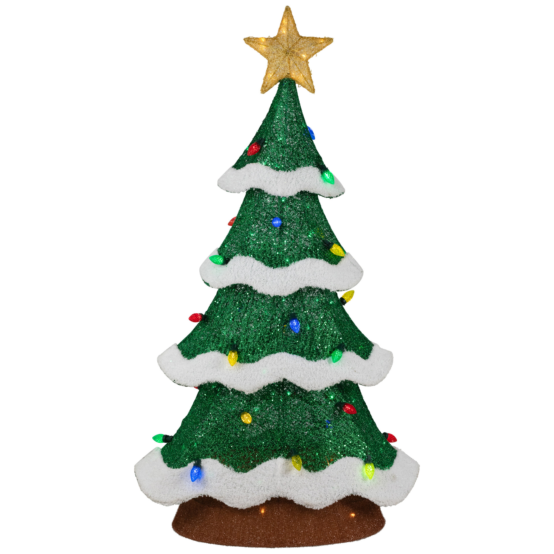 Lighted Christmas Tree Outdoor Yard Decoration - 50" - Green - Multi ...