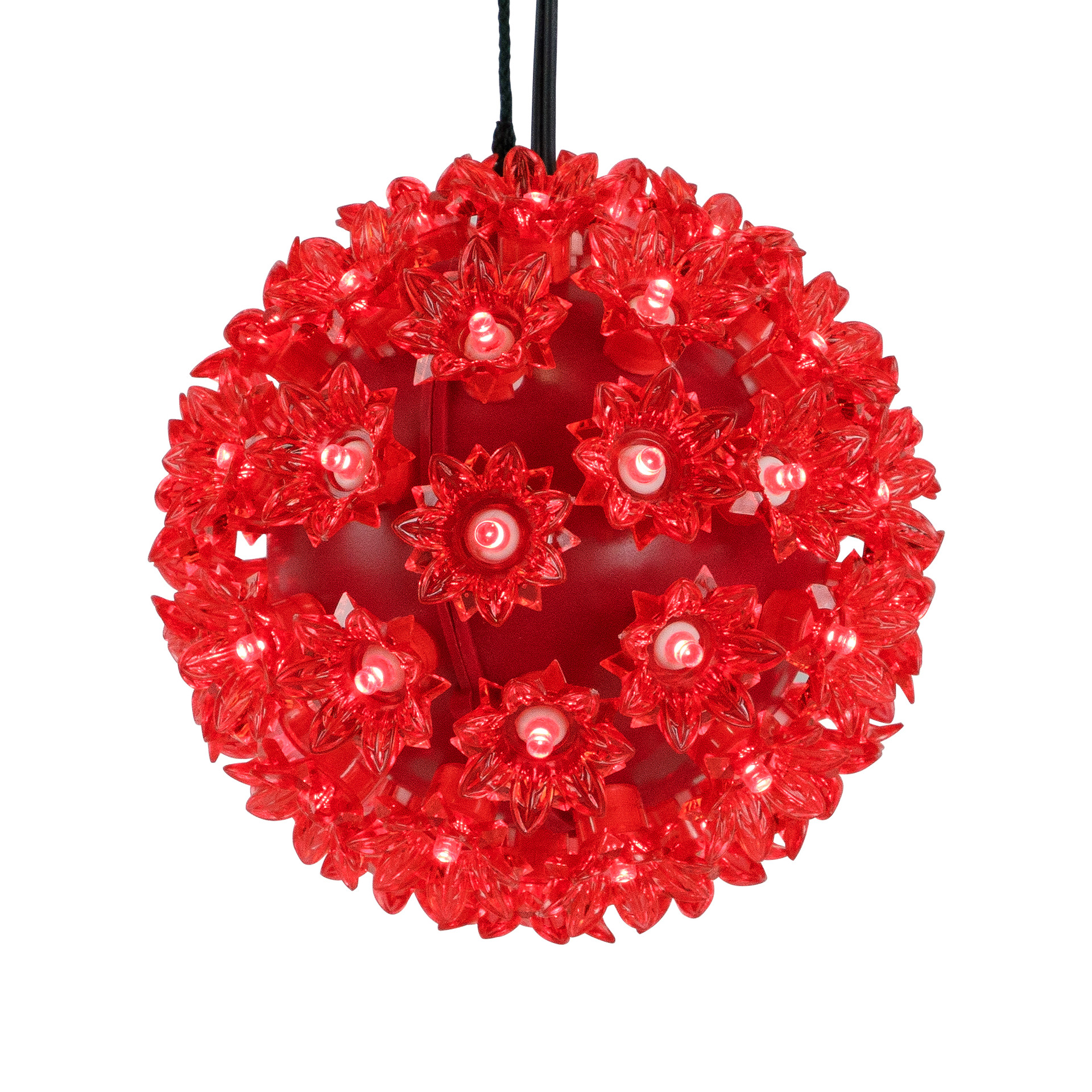 LED Lighted Starlight Sphere Hanging Outdoor Christmas Decoration- 6 ...