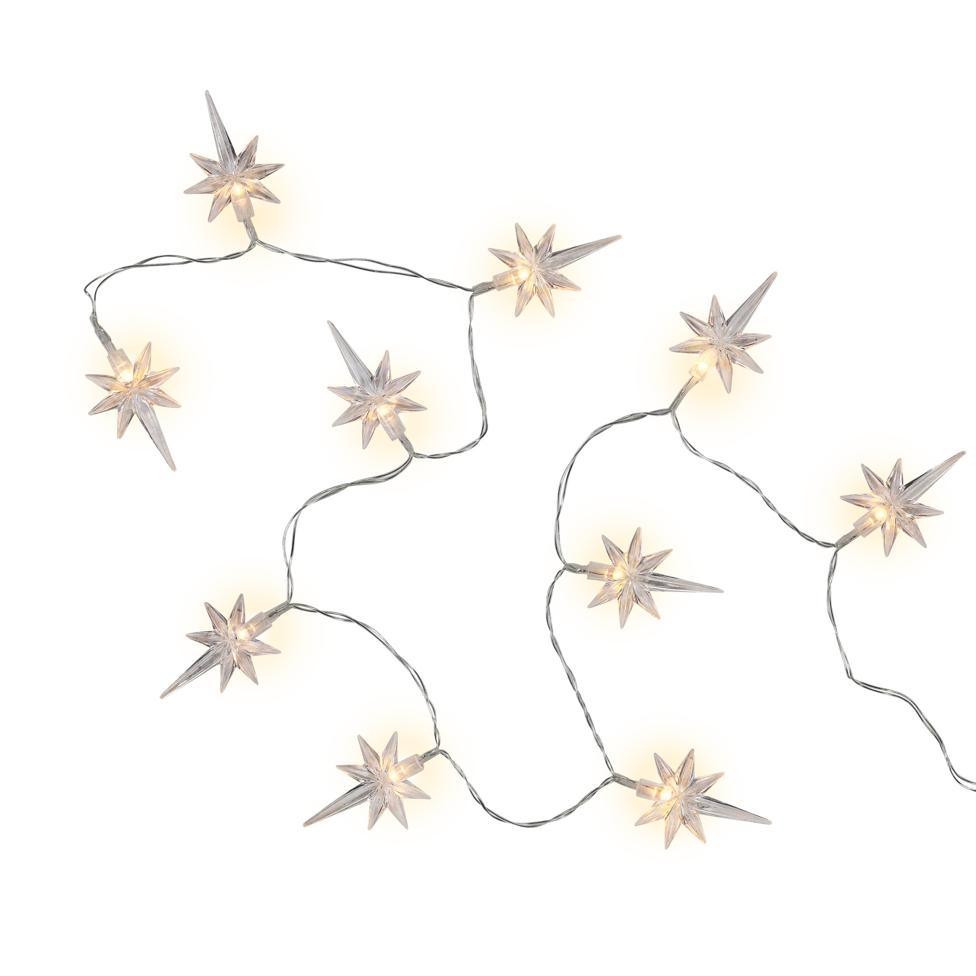 North Star Christmas Light Set - Warm White LED - 3' - Clear Wire ...