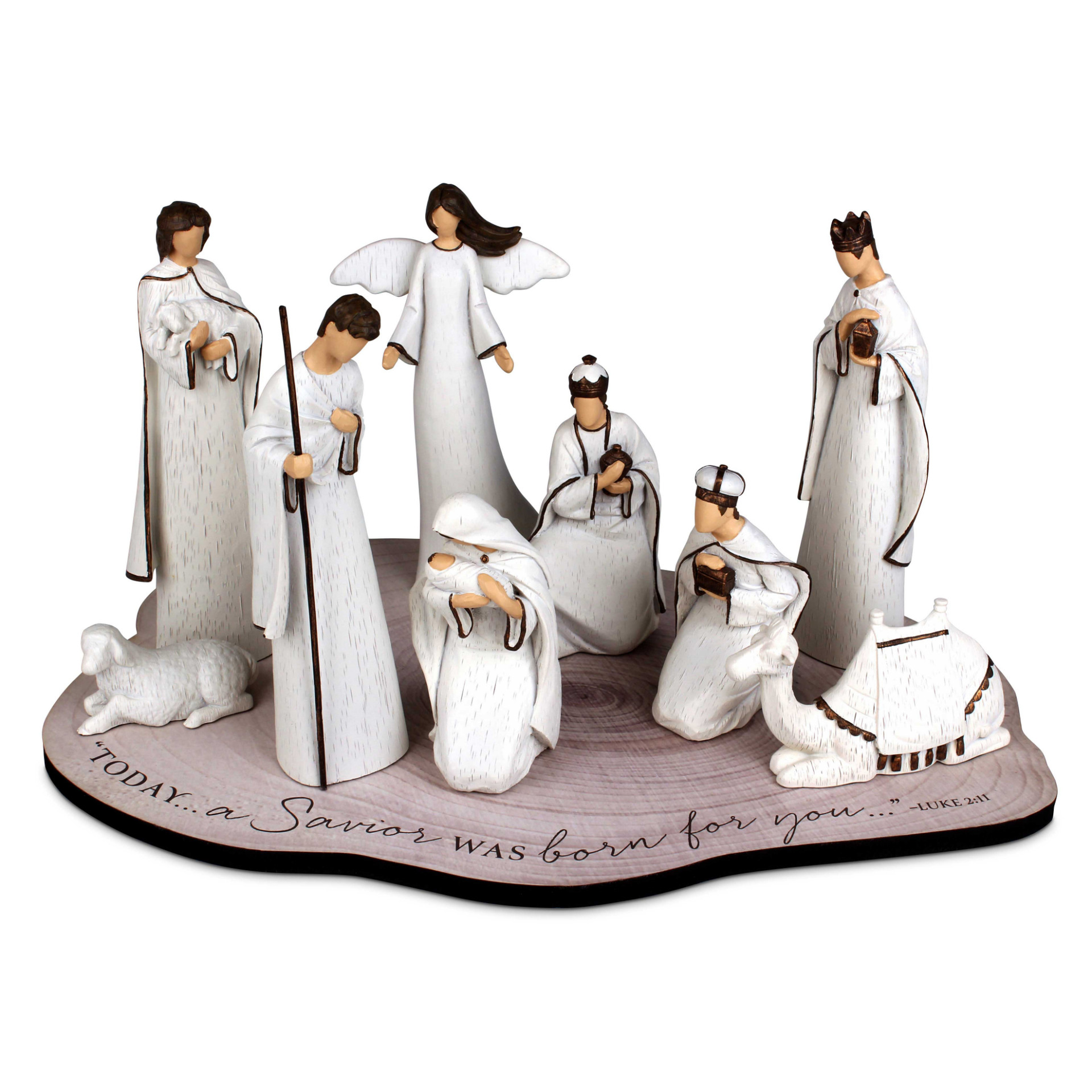 10-Piece Holy Family Scripture Based Christmas Nativity Set - 7.25 ...