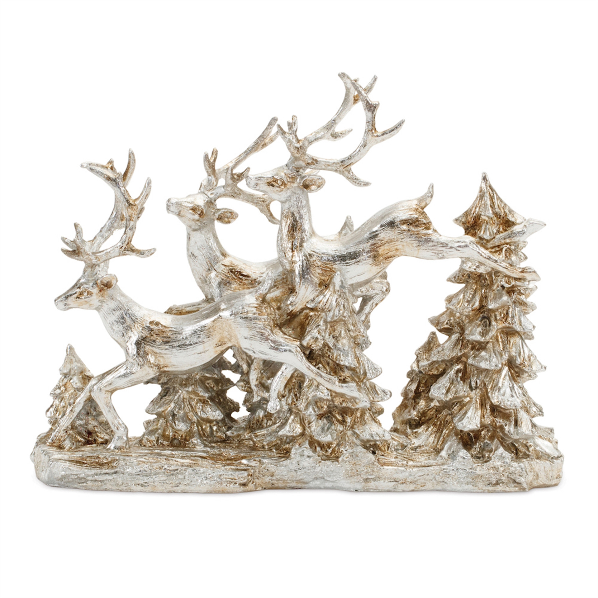 Deer & Trees Christmas Tabletop Decoration - 15.5" | Christmas Central