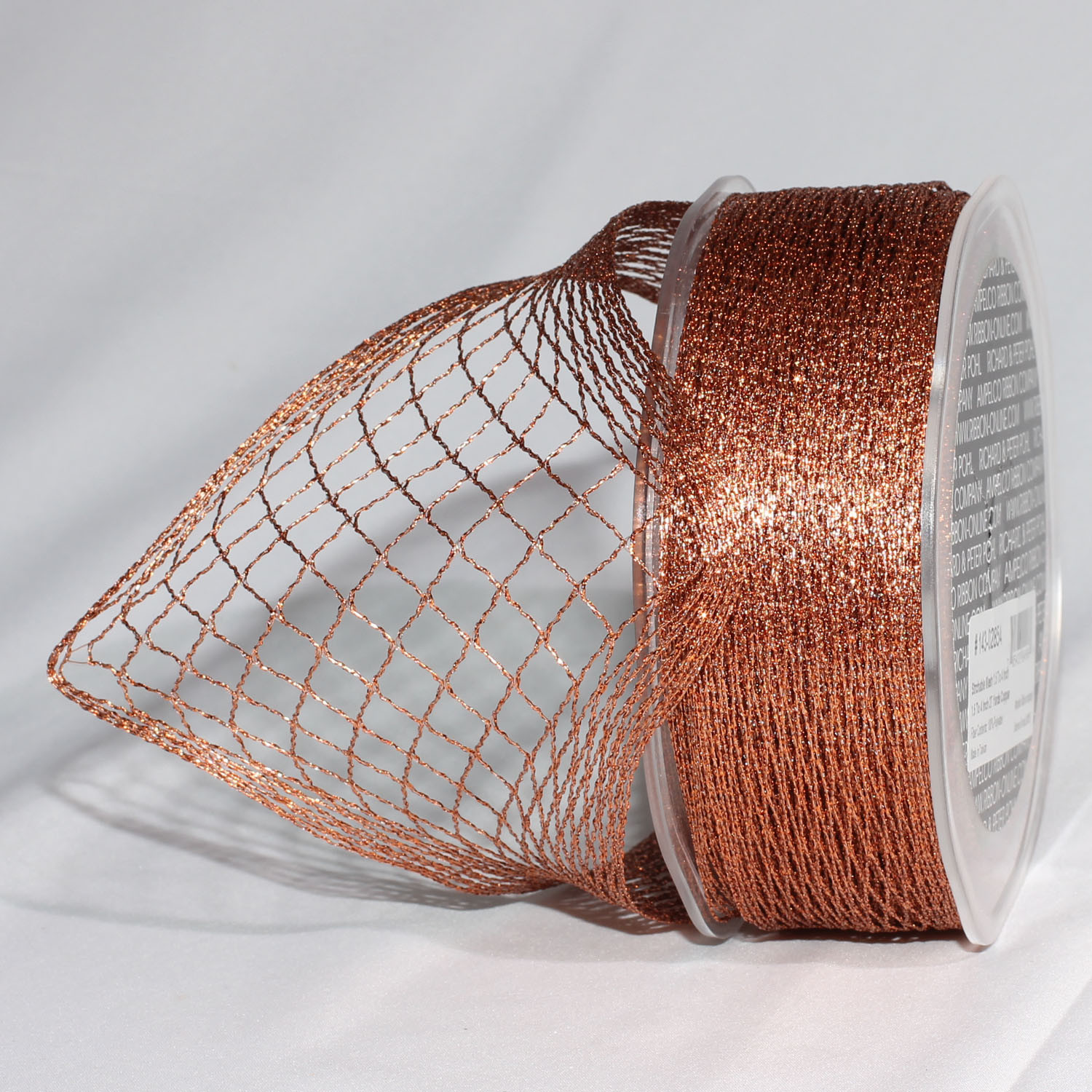 Copper Stretchable Mesh Craft Ribbon 1.5" to 4" x 27 Yards | Christmas ...