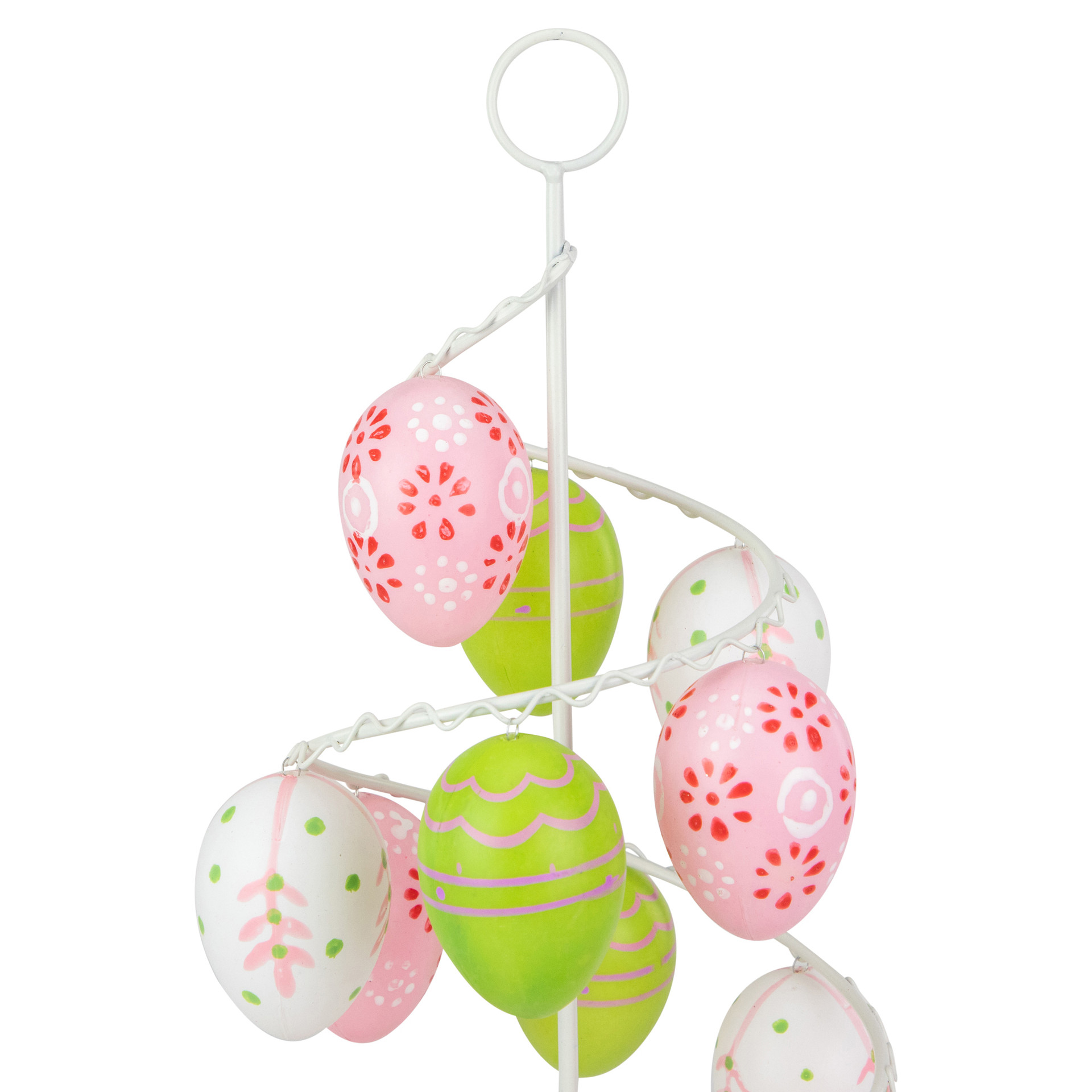 Floral & Striped Decorative Easter Egg Tree - 14.25" - Lime Green ...