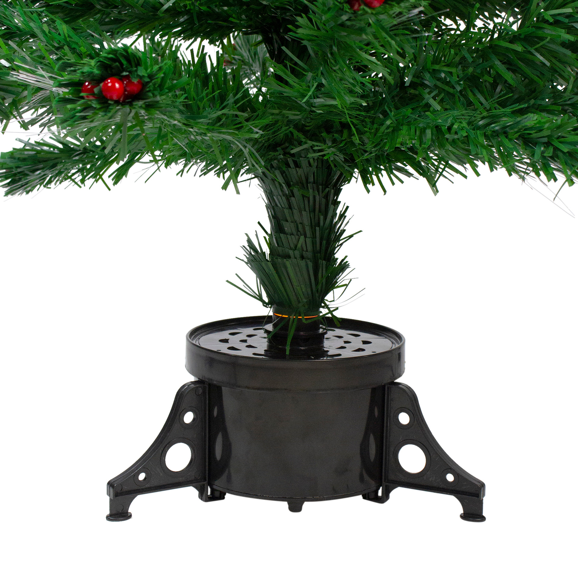 4' Pre-Lit Color Changing Artificial Christmas Tree with Red Berries ...