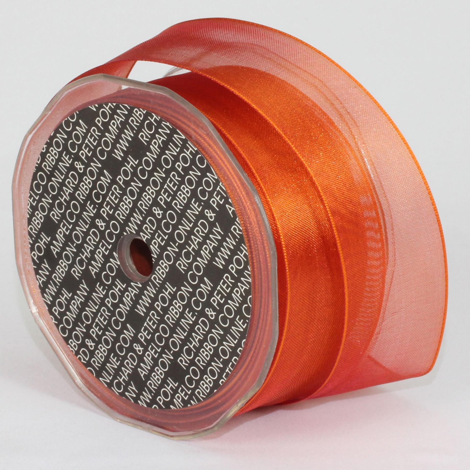 Red & Orange Crystal Wired Edge Craft Ribbon 1.5" x 27 Yards ...