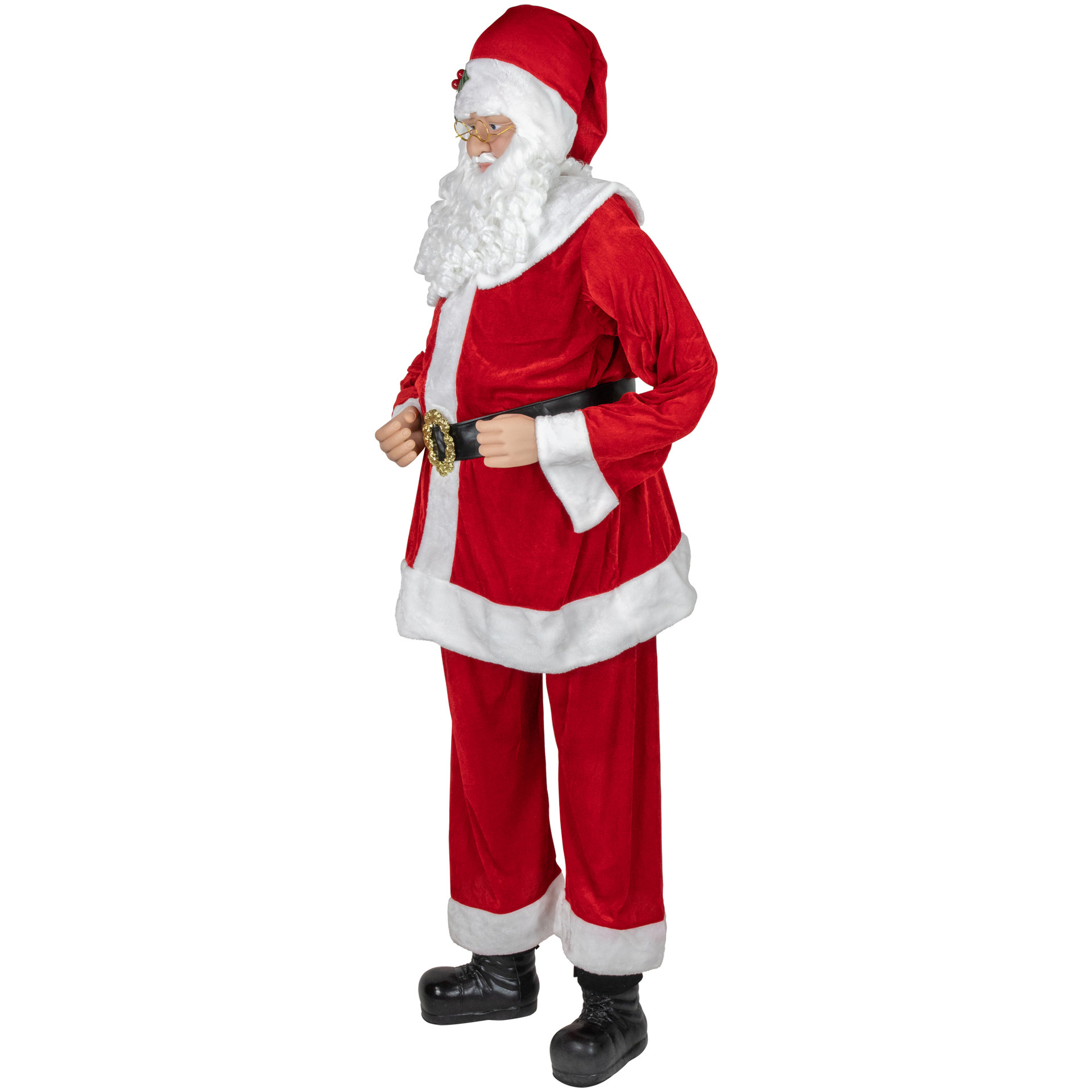 72" Life-Size Plush Santa Claus Standing or Sitting Christmas Figure ...